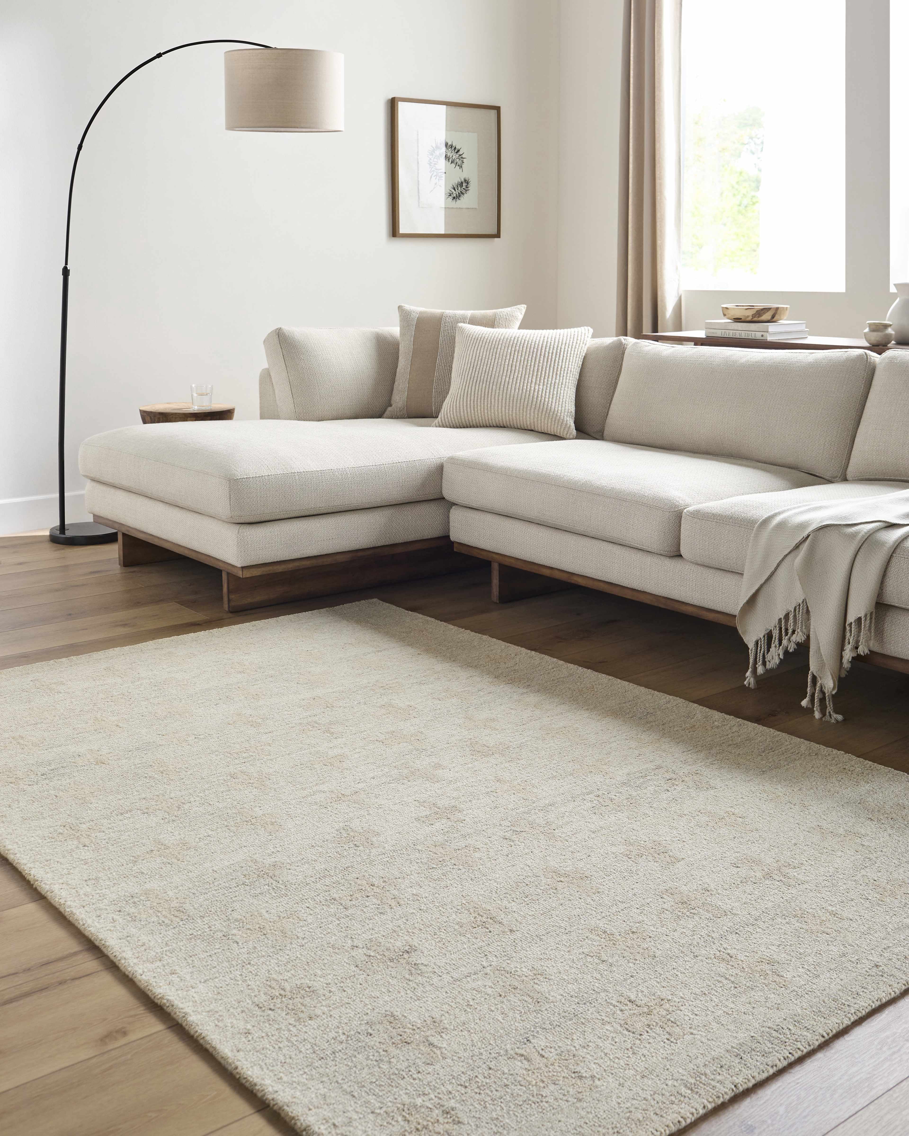 BoutiqueRugs Lotta Contemporary Area Rug - Peach, Medium Gray - 2' x 3 ...