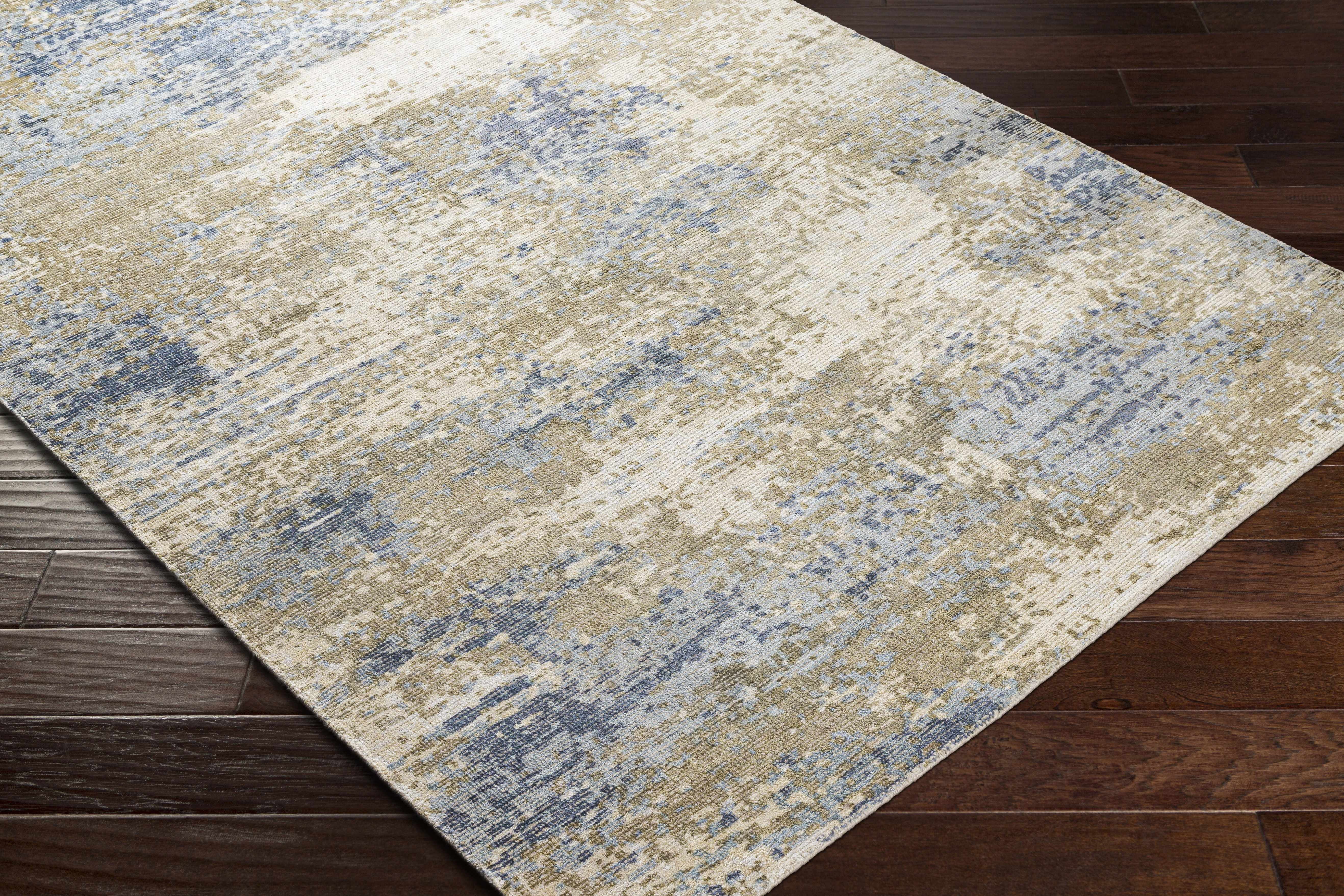 BoutiqueRugs Lucknow Contemporary Area Rug - Beige, Navy, Blue - 8'10 ...
