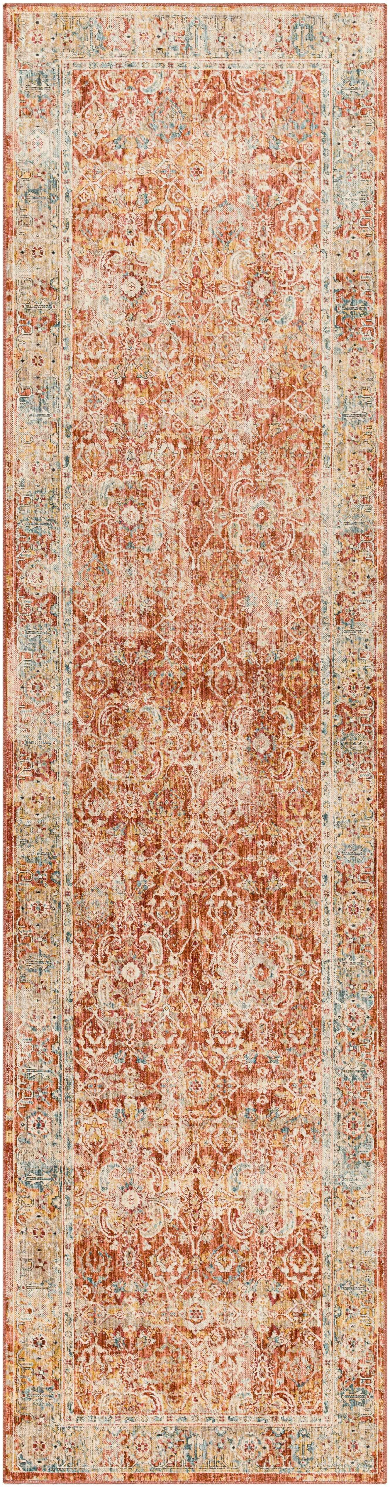 BoutiqueRugs Magatos Traditional Runner Rug - Rust, Burgundy, Dusty ...