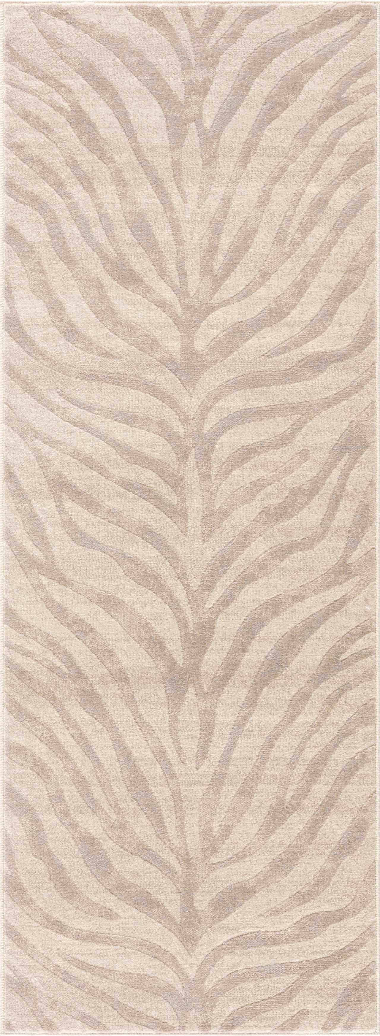 BoutiqueRugs Manteca Zebra Print Runner Rug - Peach, Light Gray, Taupe ...