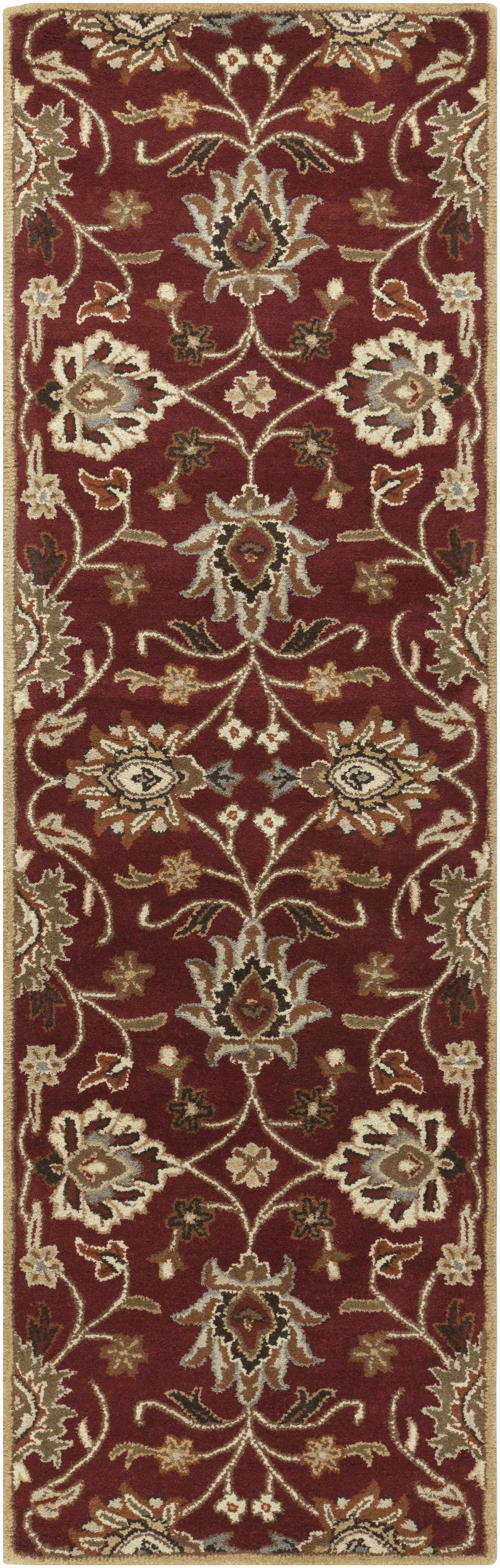 Boutique Rugs Masaryktown Traditional Runner Rug - Dark Red, Mustard ...