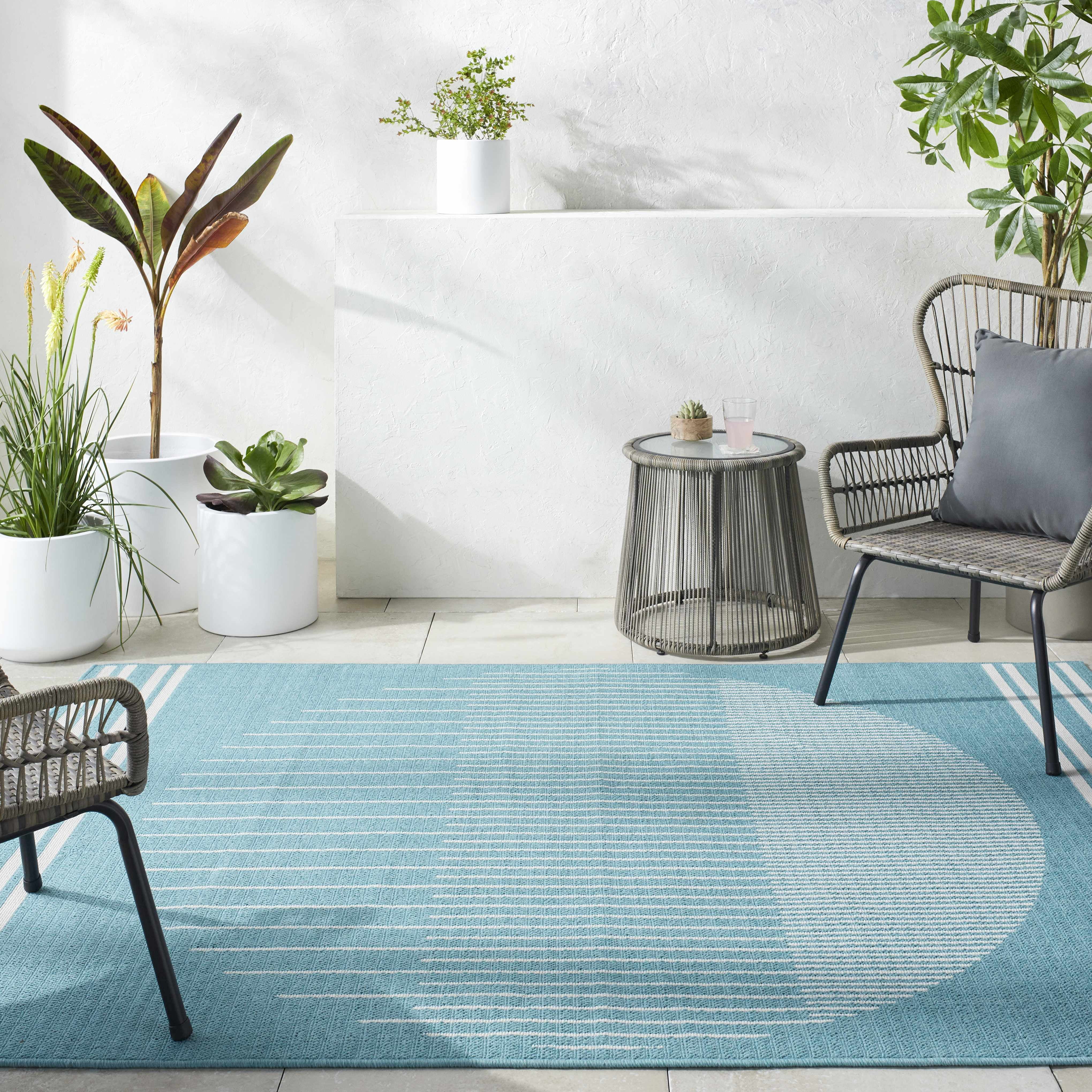BoutiqueRugs Nabil Contemporary Area Rug - Outdoor Safe - Medium Gray ...