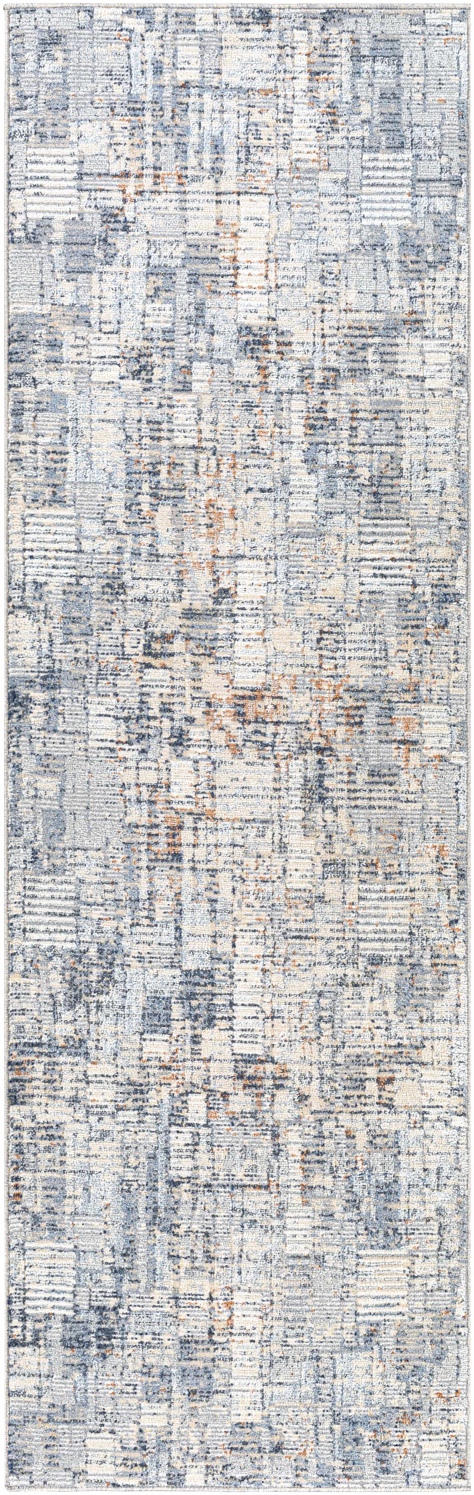 Boutique Rugs Nalus Contemporary Runner Rug - Navy, Denim, Gray - 2'7" x 7'10" Runner - Walmart.com