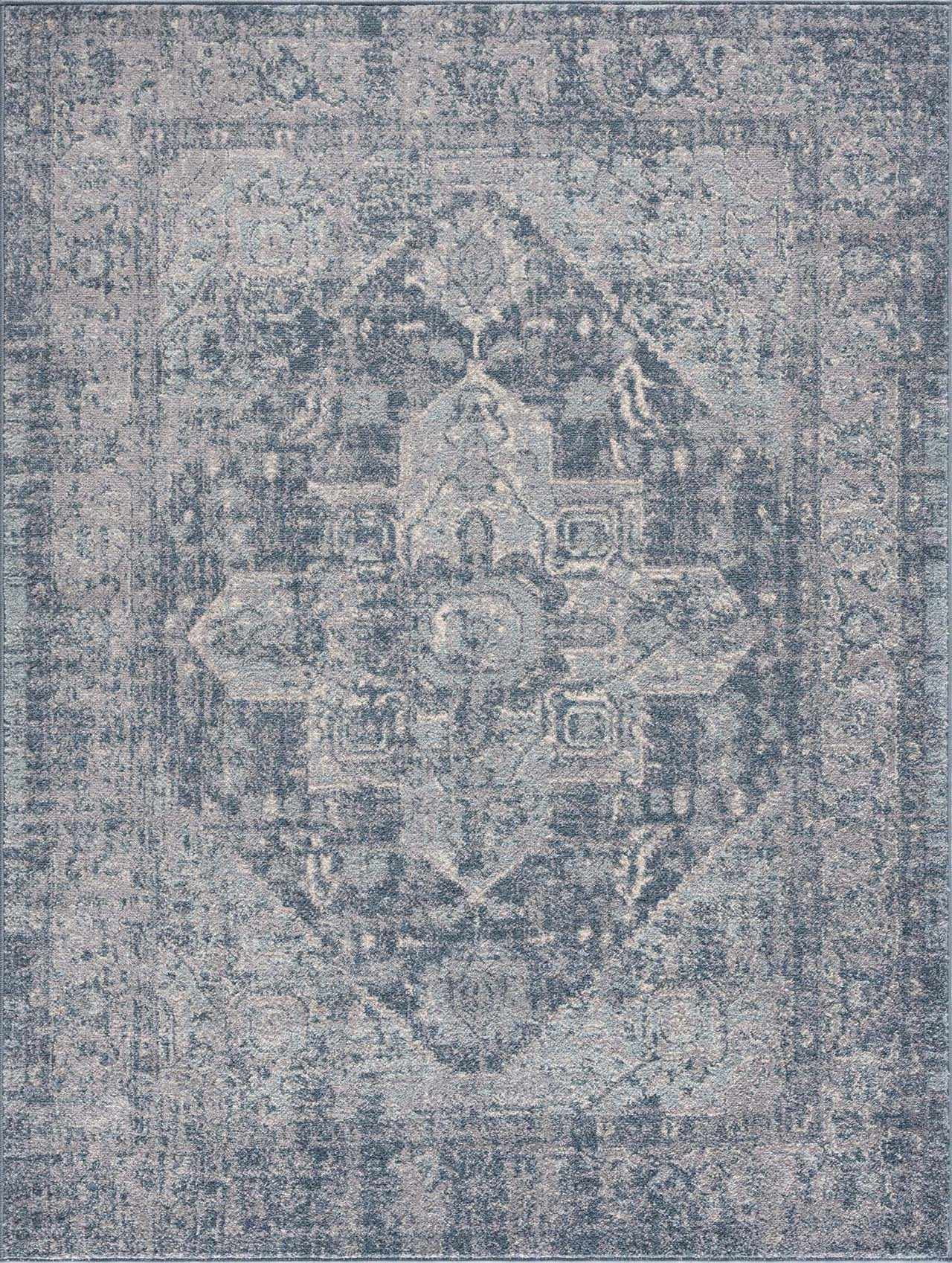 Boutique Rugs Peeta Farmhouse Area Rug - Blue, Gray Blue - 6'7" x 9 ...