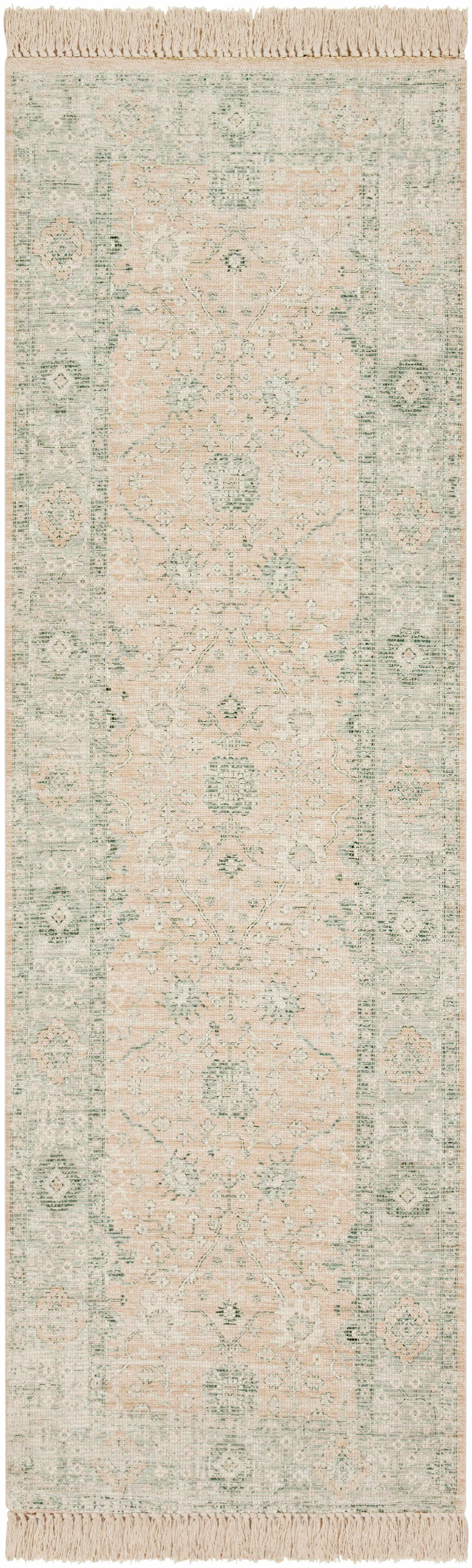 Boutique Rugs Robins Traditional Runner Rug - Camel, Ivory, Sage - 2'6 ...