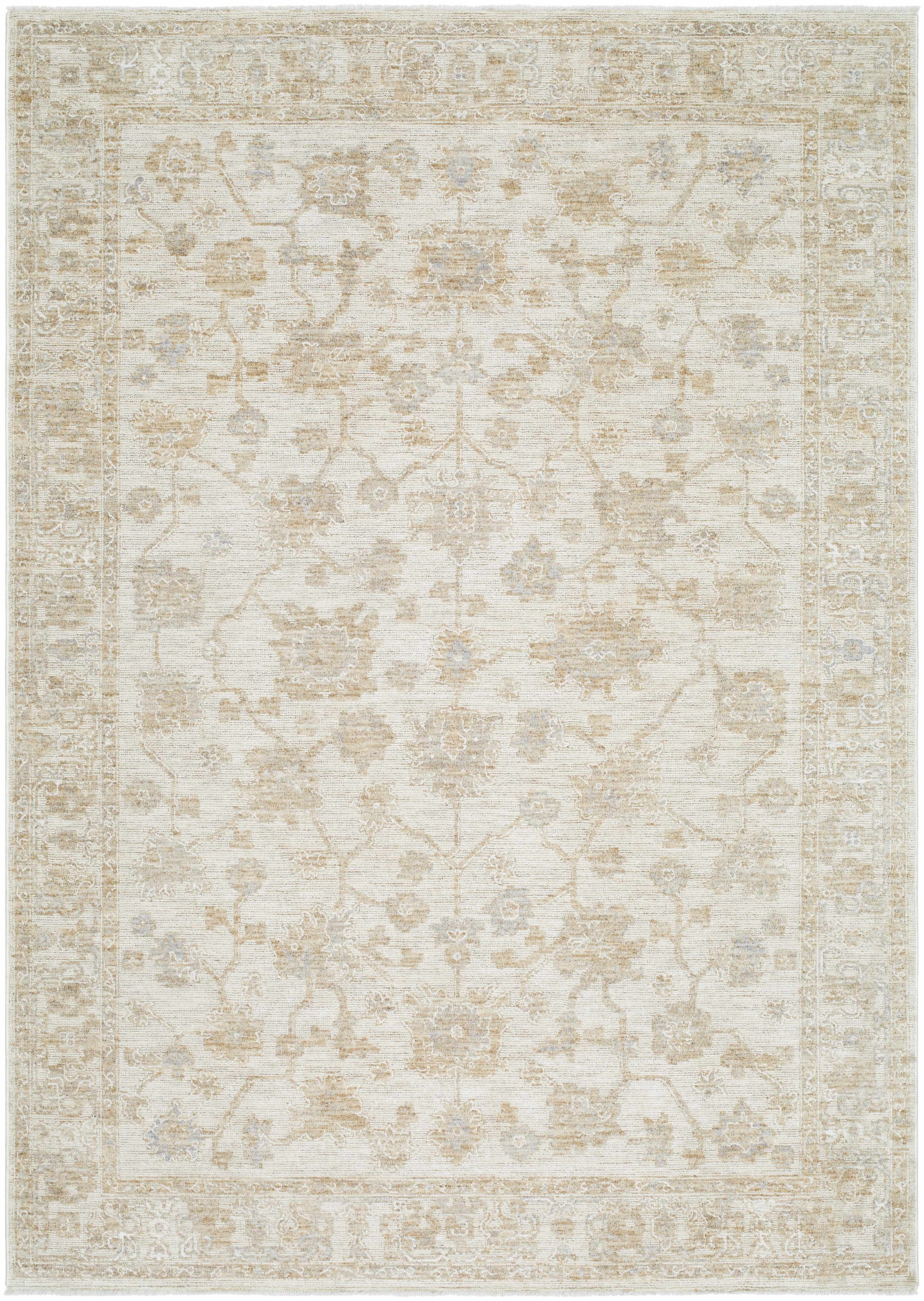 Boutique Rugs Sashi Traditional Area Rug - Light Silver, Ash, Tan - 7 ...