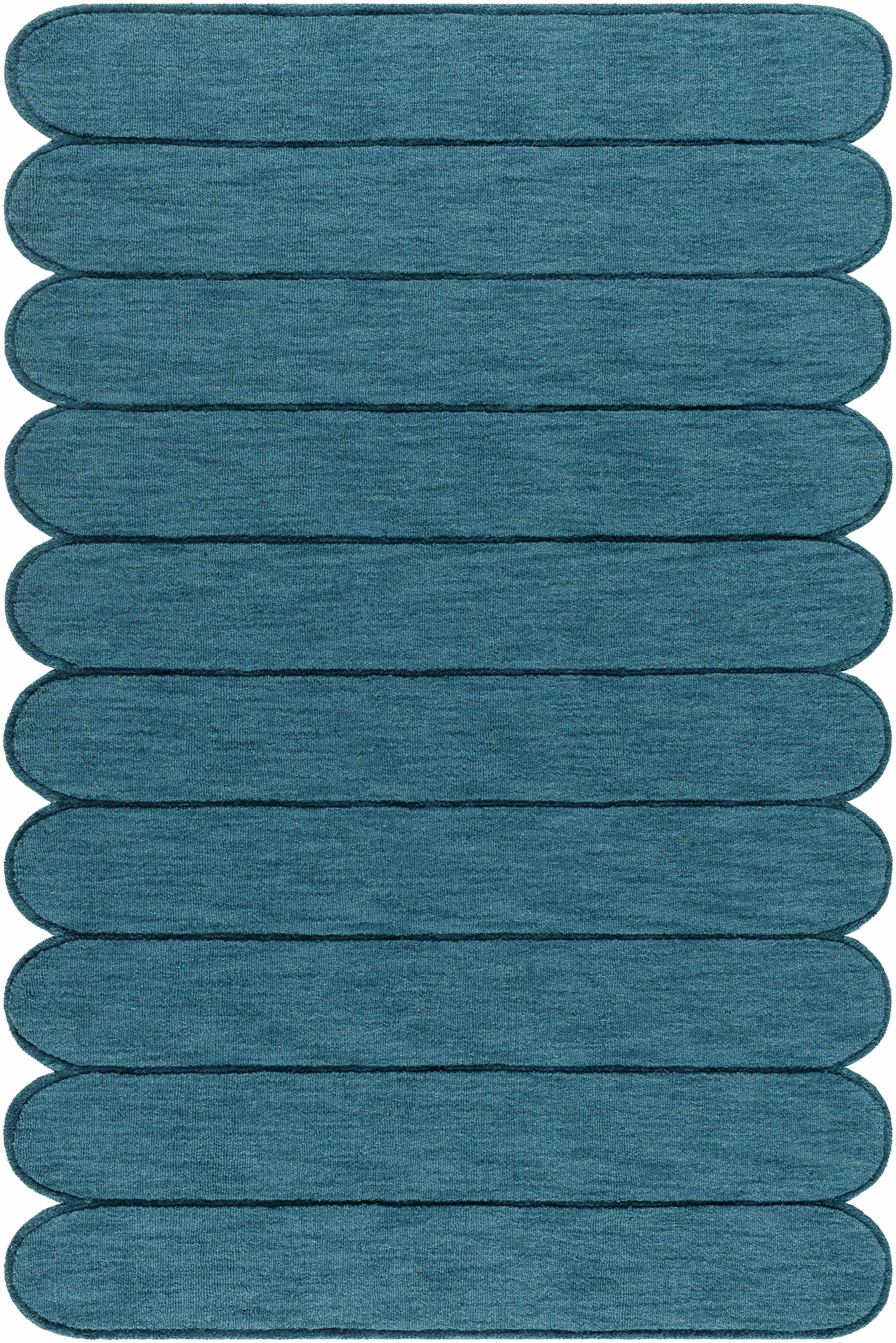 Boutique Rugs Tayte Contemporary Area Rug - Beetle Blue, Marine Blue ...
