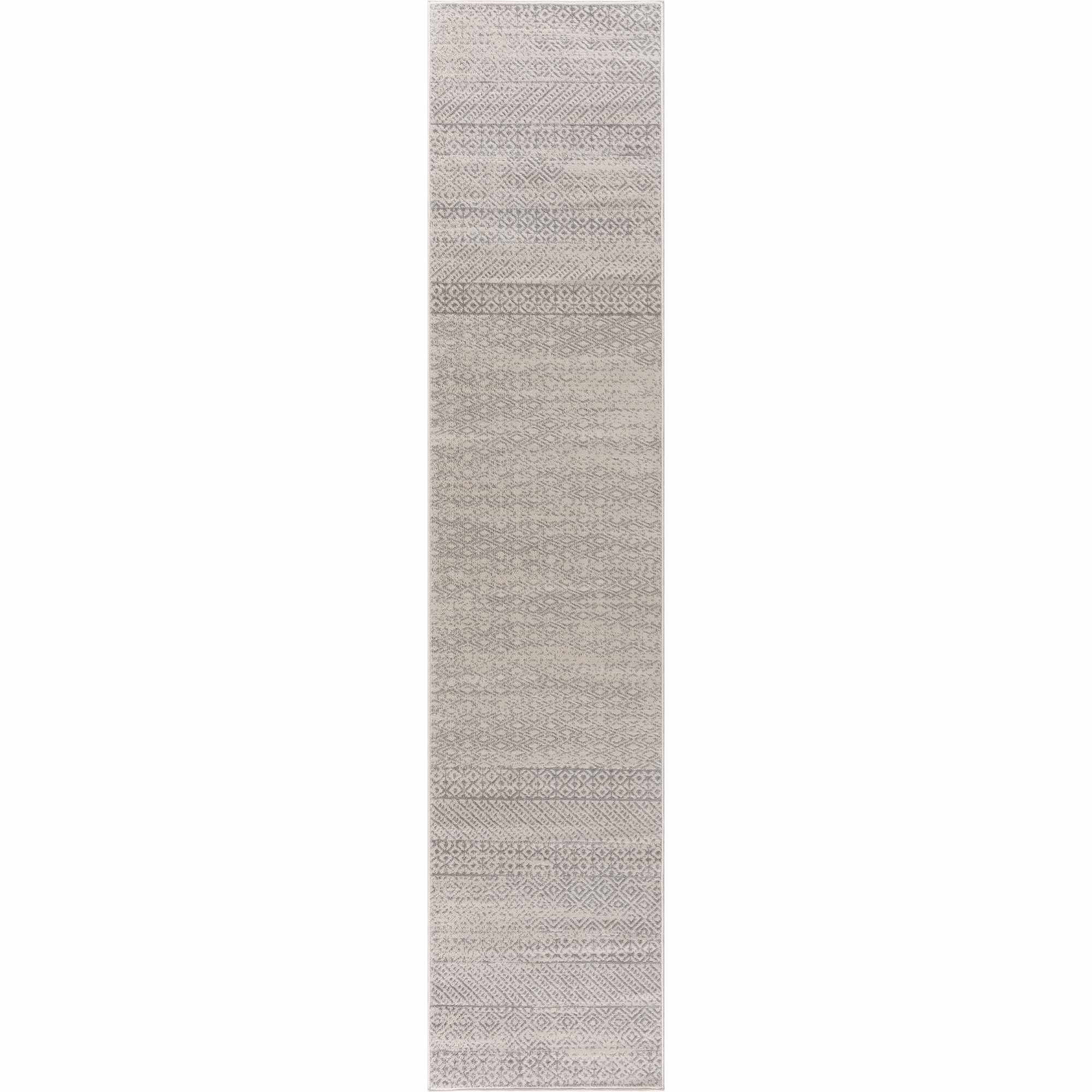 BoutiqueRugs Tigris Contemporary, Farmhouse Runner Rug - Gray, Ivory ...
