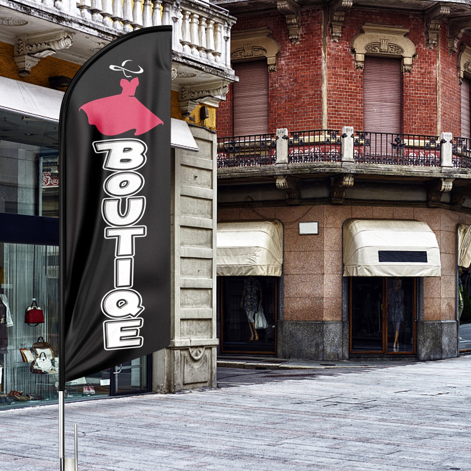 Boutique Sign Feather Flag,8FT Boutique outdoor advertising flag ...