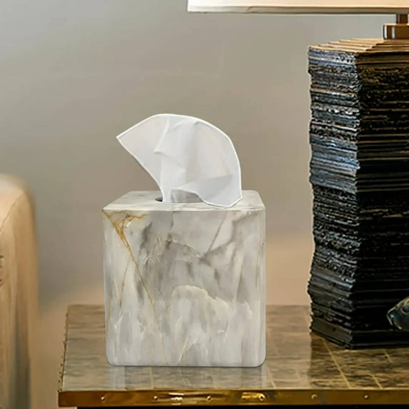 Boutique Tissue Box Cover | Resin Square Facial Tissue Box Holder ...
