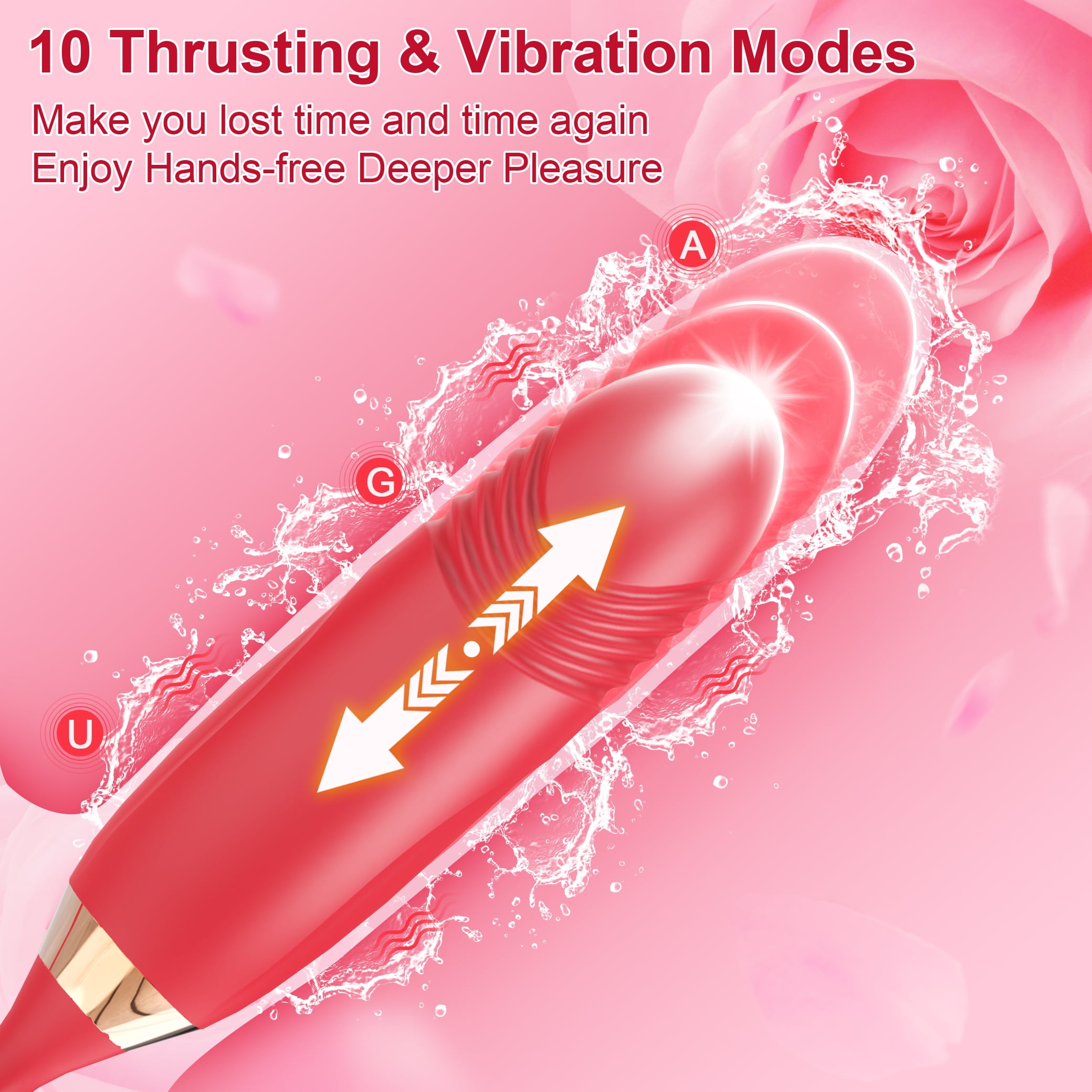 Boutique Vibrator For Women Rose Toy Tongue Licking Vibrator Thrusting