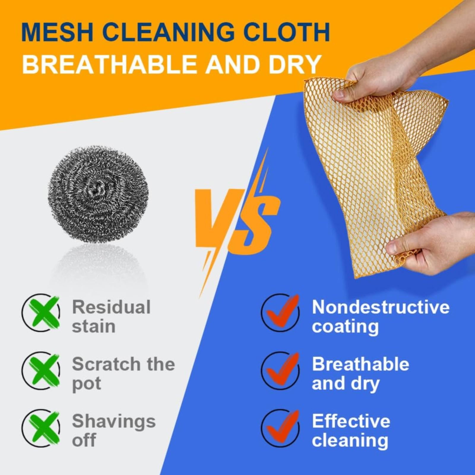 BoutiqueClearance Multipurpose Mesh Dishwashing Rags Upgraded ...