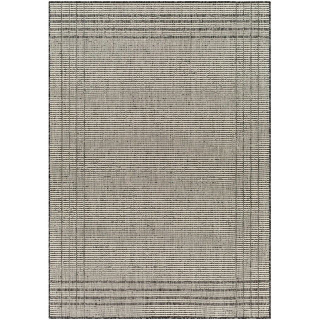 BoutiqueRugs Eneco Low Pile with Borders Area Rug - Outdoor Safe - Dark ...
