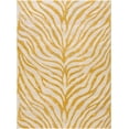 BoutiqueRugs Terra Zebra Print Area Rug - Peach, Mustard, Taupe - 6'7 ...