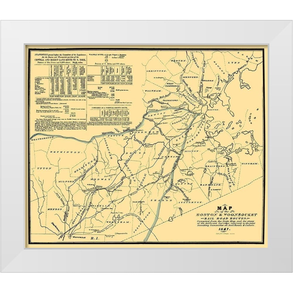 Bouve 14x12 White Modern Wood Framed Museum Art Print Titled - Boston ...