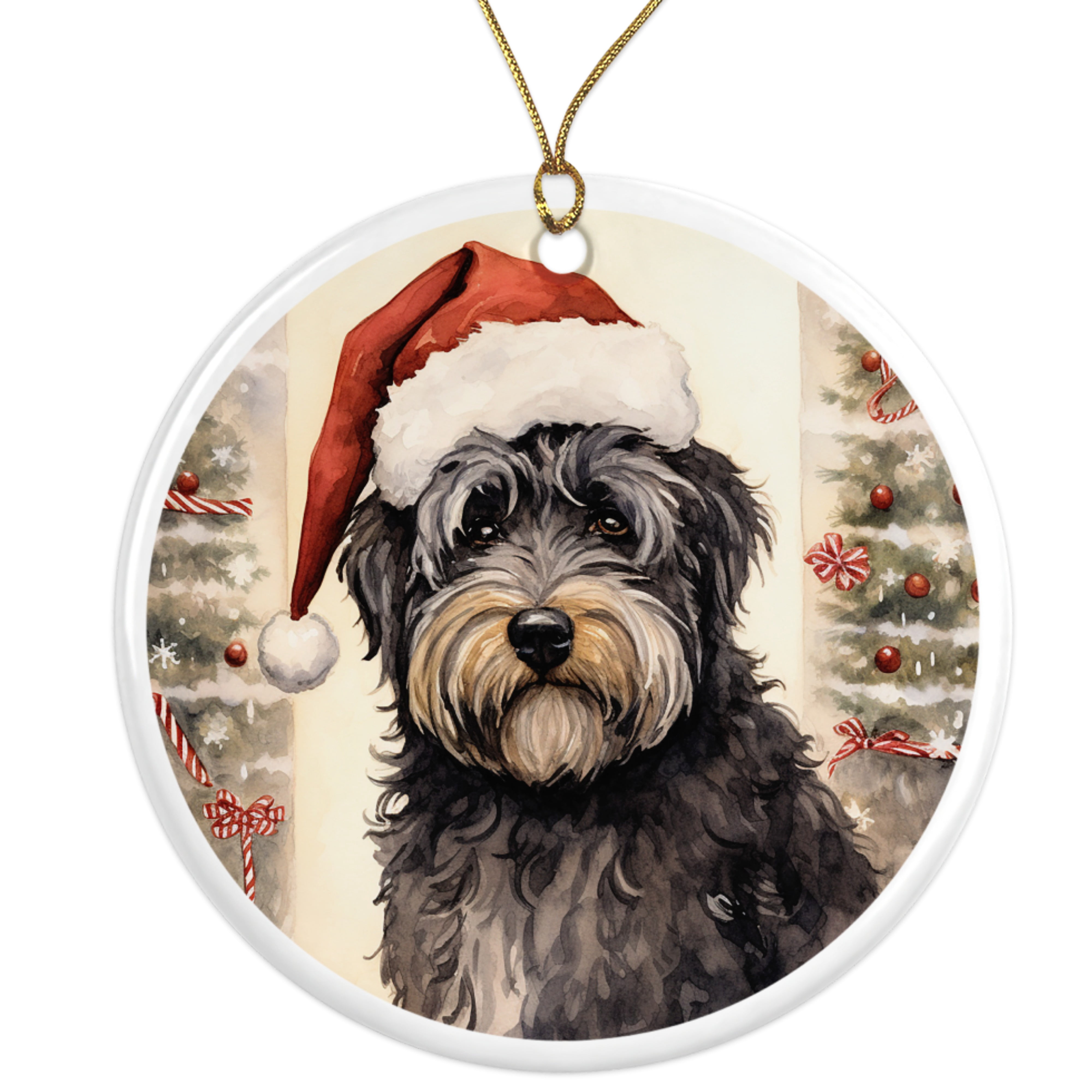 Bouvier Des Flanders Dog Ornament - Pet Ornament for Christmas Tree - 3 ...