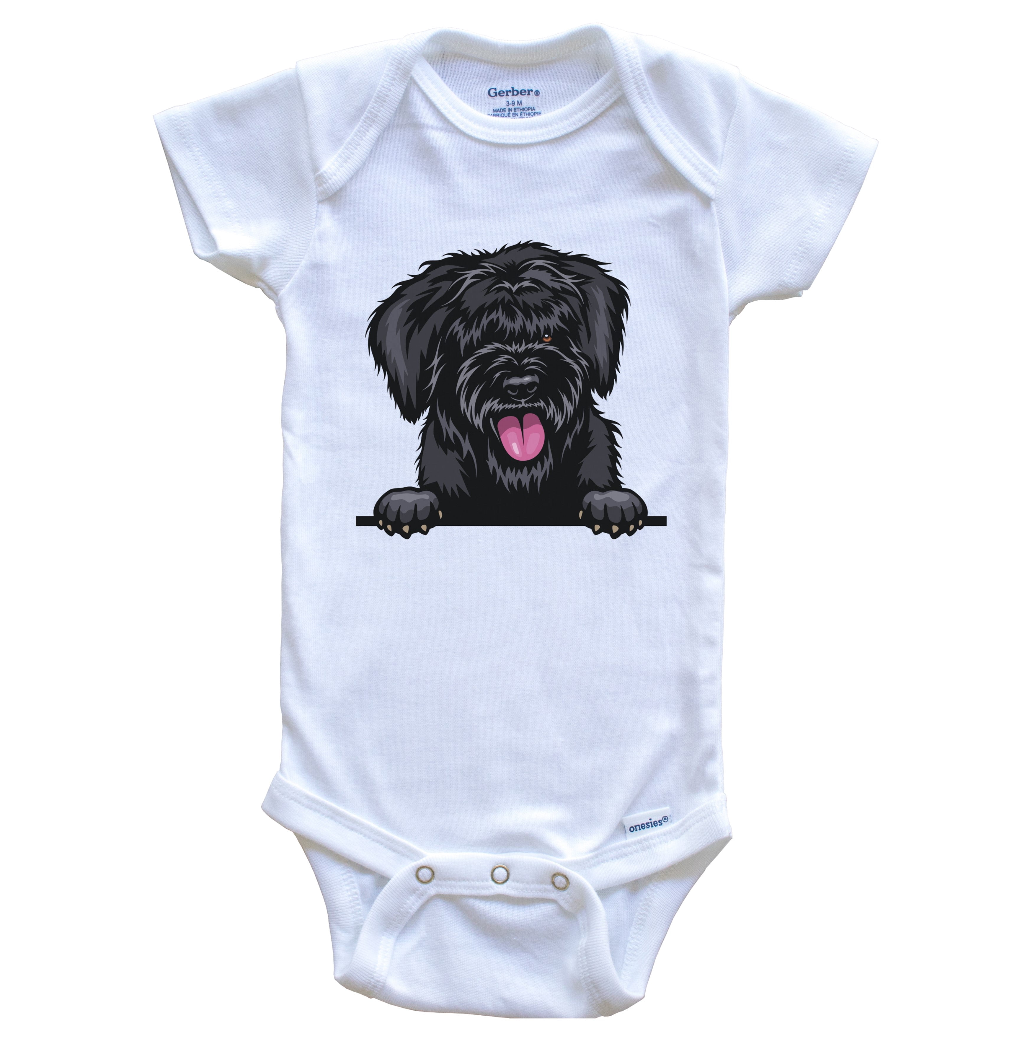 Bouvier des Flandres Dog Breed Cute Baby Bodysuit, 0-3 months white ...