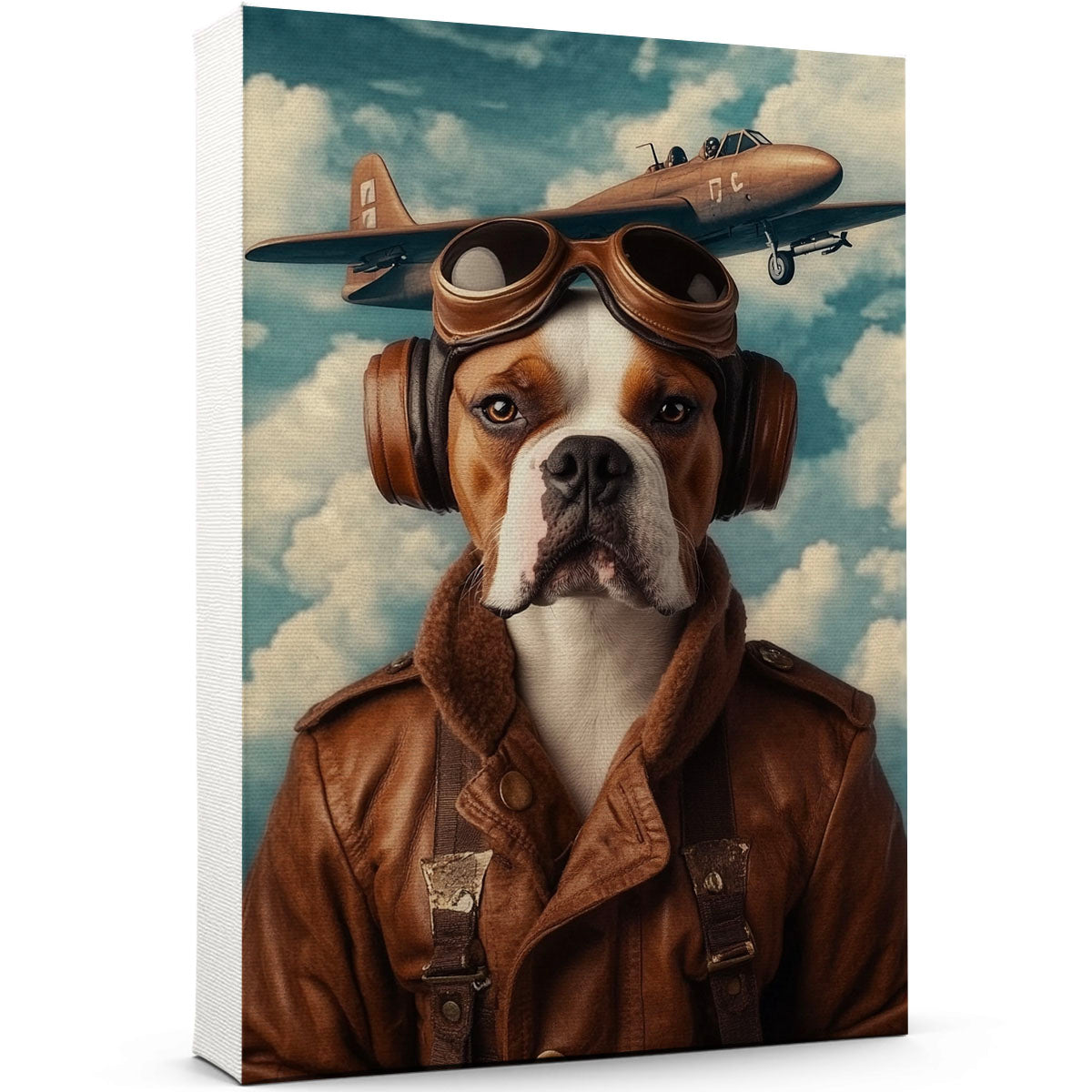 Bouvierdes Flandres Dog Pilot Wall Art, Pet Art, Funny Dog Poster ...