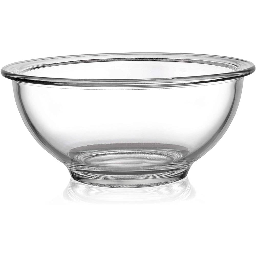 Bovado USA Clear Glass Mixing Bowl for Prepping, Mixing, Serving, and ...