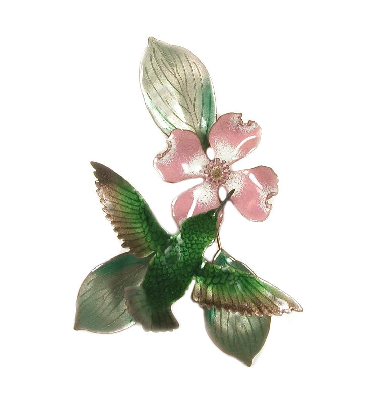 Bovano - Wall Sculpture - 3D Hummingbird on White Dogwood - Walmart.com