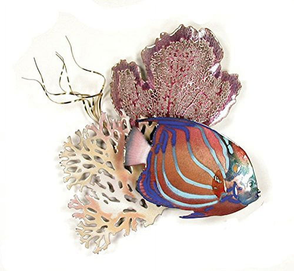 Bovano - Wall Sculpture - Blue Ring Angelfish w/ Seafans - Walmart.com