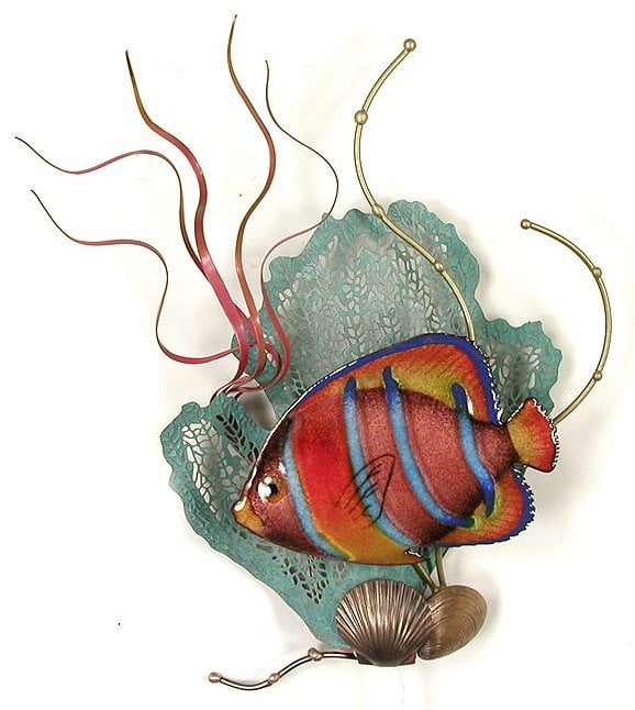 Bovano - Wall Sculpture - King Angelfish w/ Sea Fan - Walmart.com