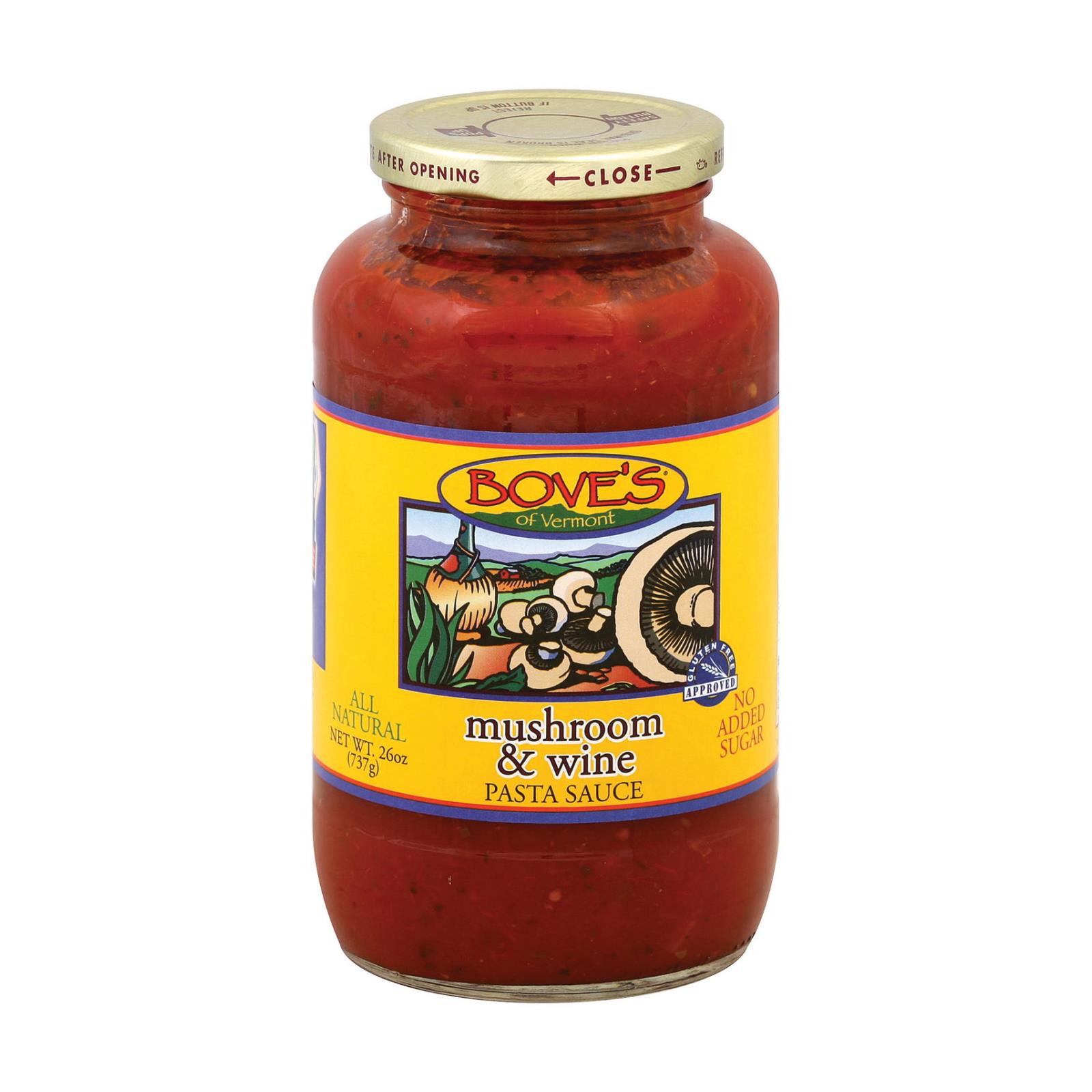 Bove's Of Vermont Pasta Sauce Mushroom And Wine , 24 Fl Oz, Pack Of 6 ...