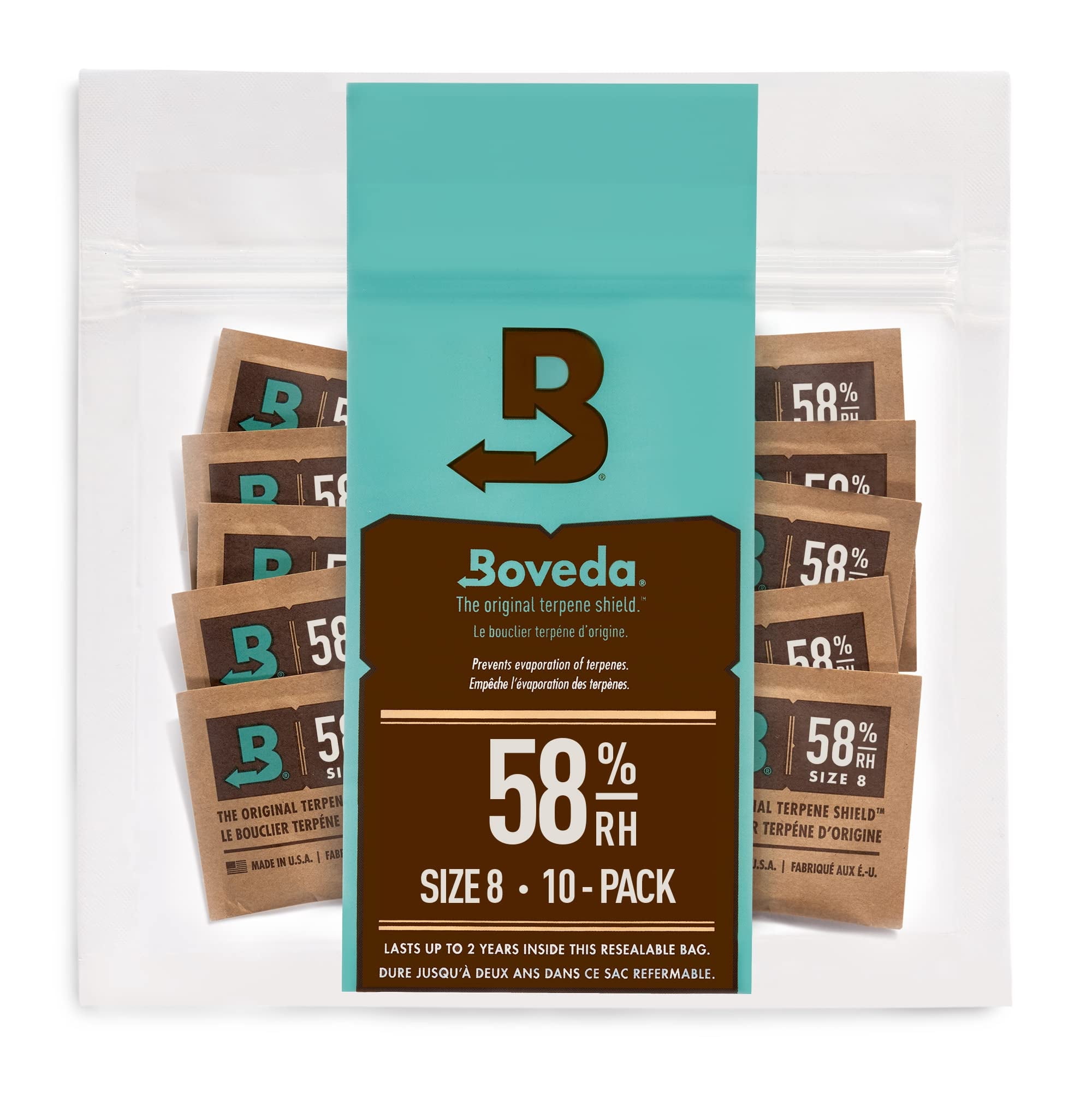 Boveda 58% Two-Way Humidity Control Packs For Storing 1 oz – Size 8 ...