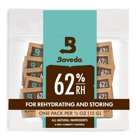 Boveda Humidity Control Packs, 62% RH, Size 4, 10-Pack, Moisture ...