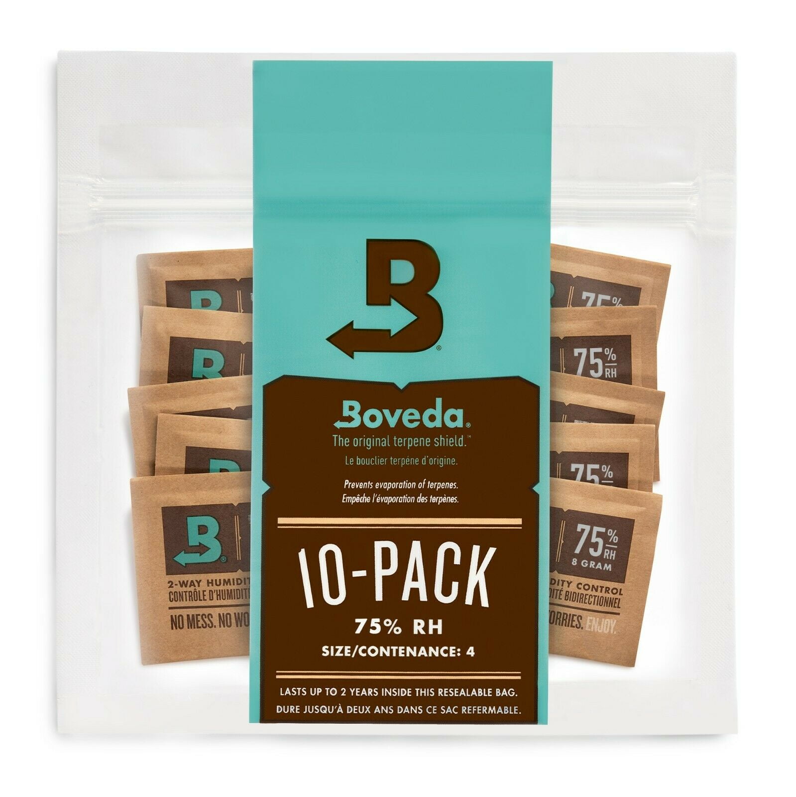 Boveda 75% Humidity Control Packs, Size 8, 10 Pack for Small Travel ...