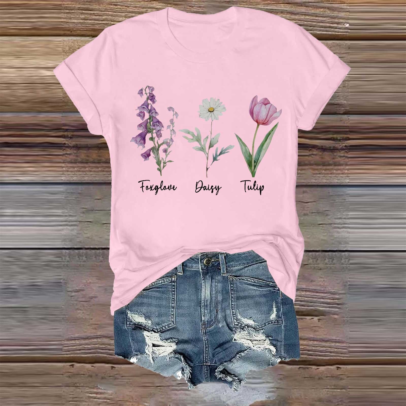 Bovemsi Floral Fdt T Shirt Tango Shirt Fdt Round Neck Tshirt Flowers ...