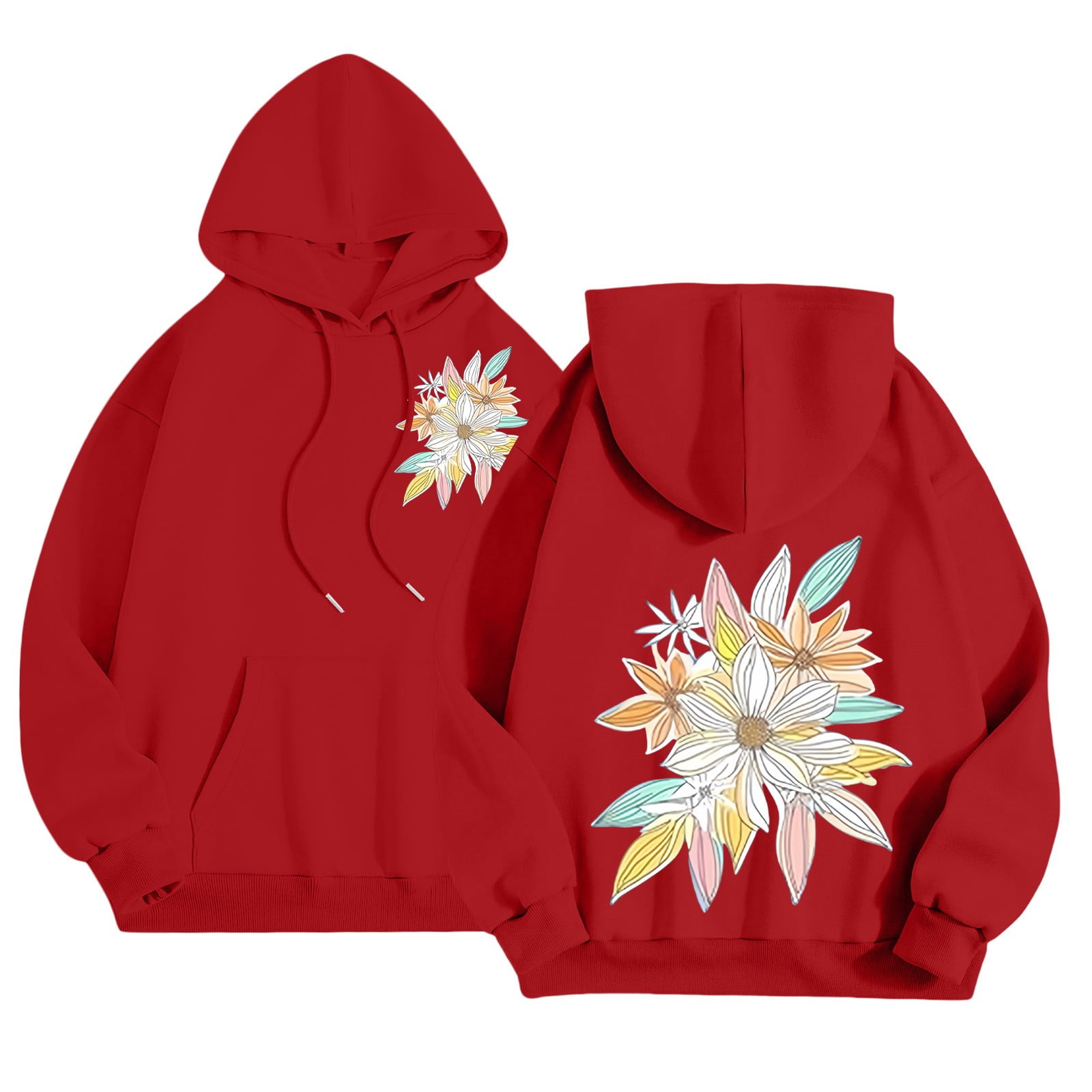 Bovemsi Hoodie for Women Cute Graphic Hoodies Girls Oversized Fleece ...
