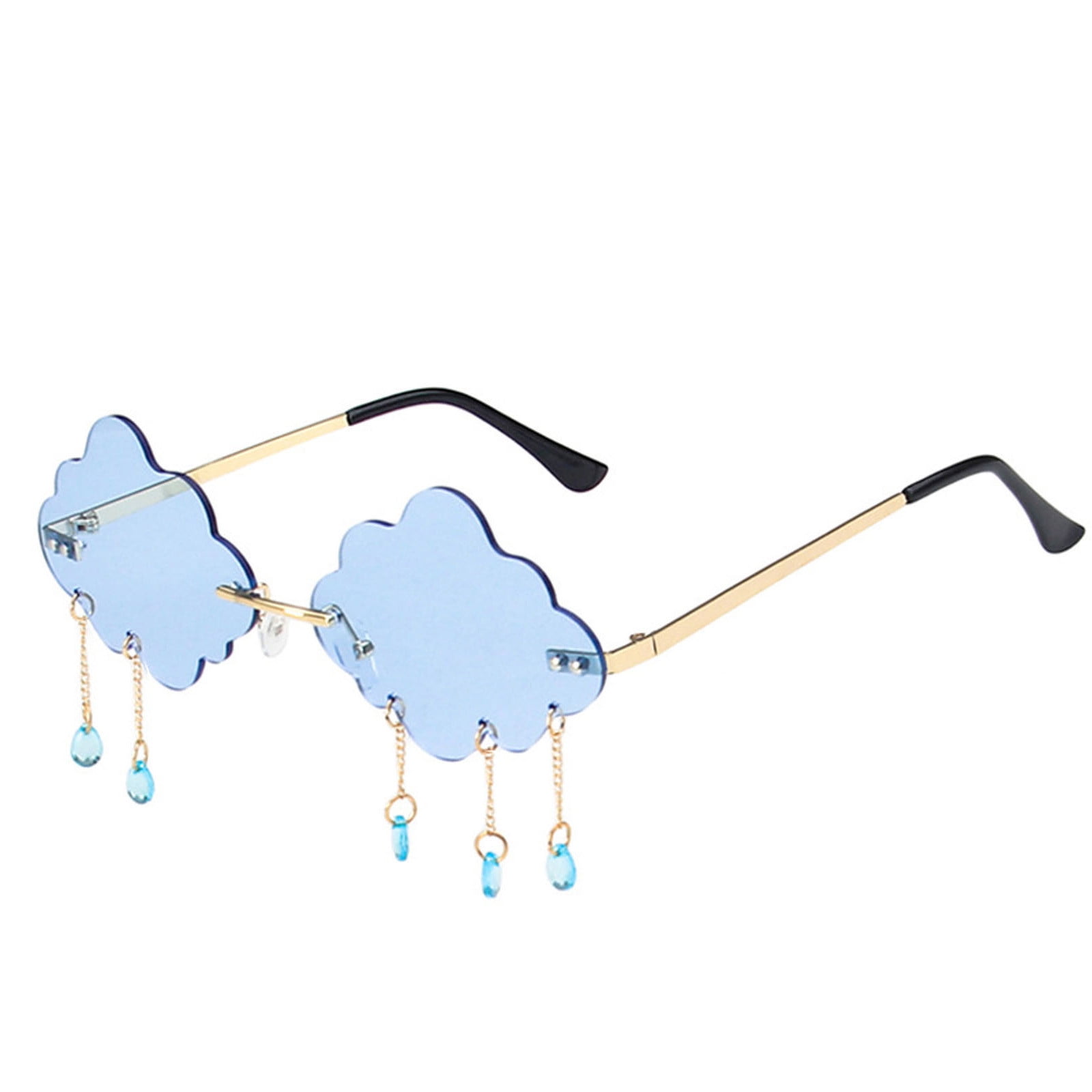 Bovemsi Ladies' Sun Shade Sunglasses Vintage Cloud Rimless Tassel Sun ...