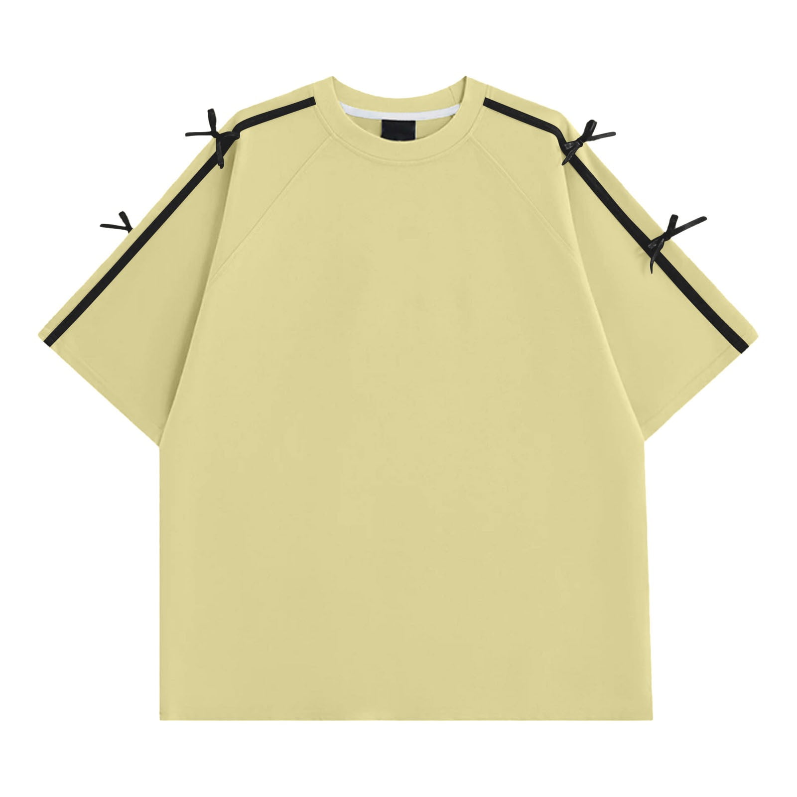 Bovemsi Loose T Shirt with Bows In Summer Side Bows American High ...