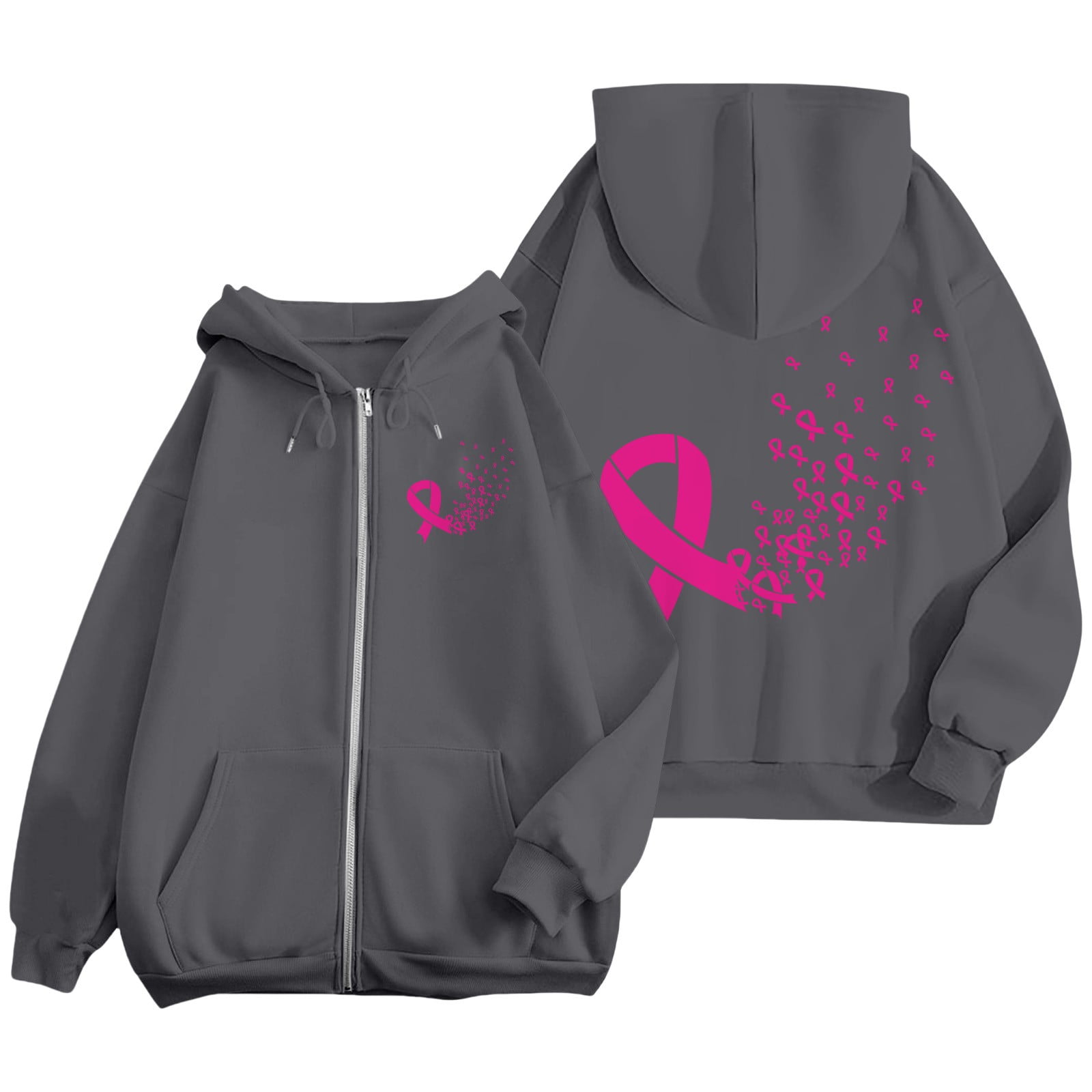 Bovemsi Sweatshirt for Women Breast Cancer Awareness Hoodies Ribbon ...