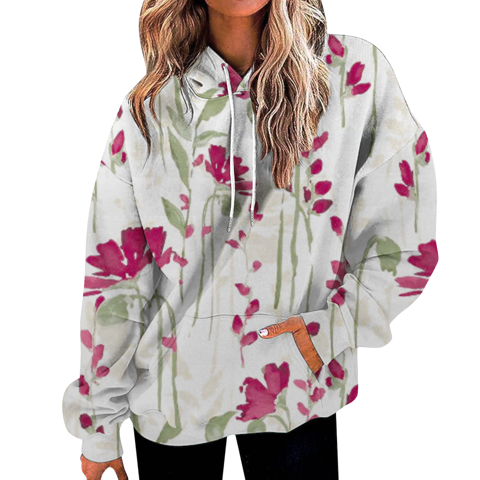 Bovemsi Sweatshirt for Women Fashion Spring Summer Casual Long Sleeve ...