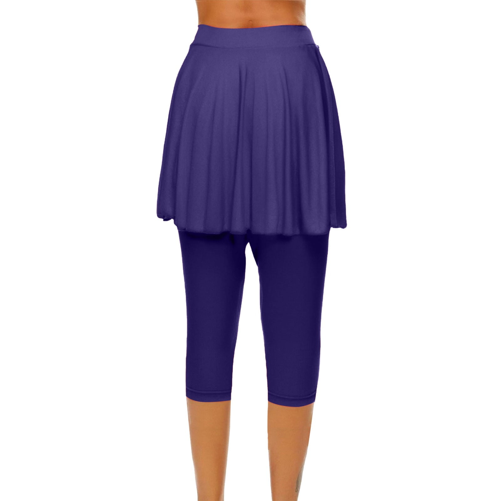 Bovemsi Women's High Waisted Yoga Capris Skirted Leggings 2025 Tennis ...