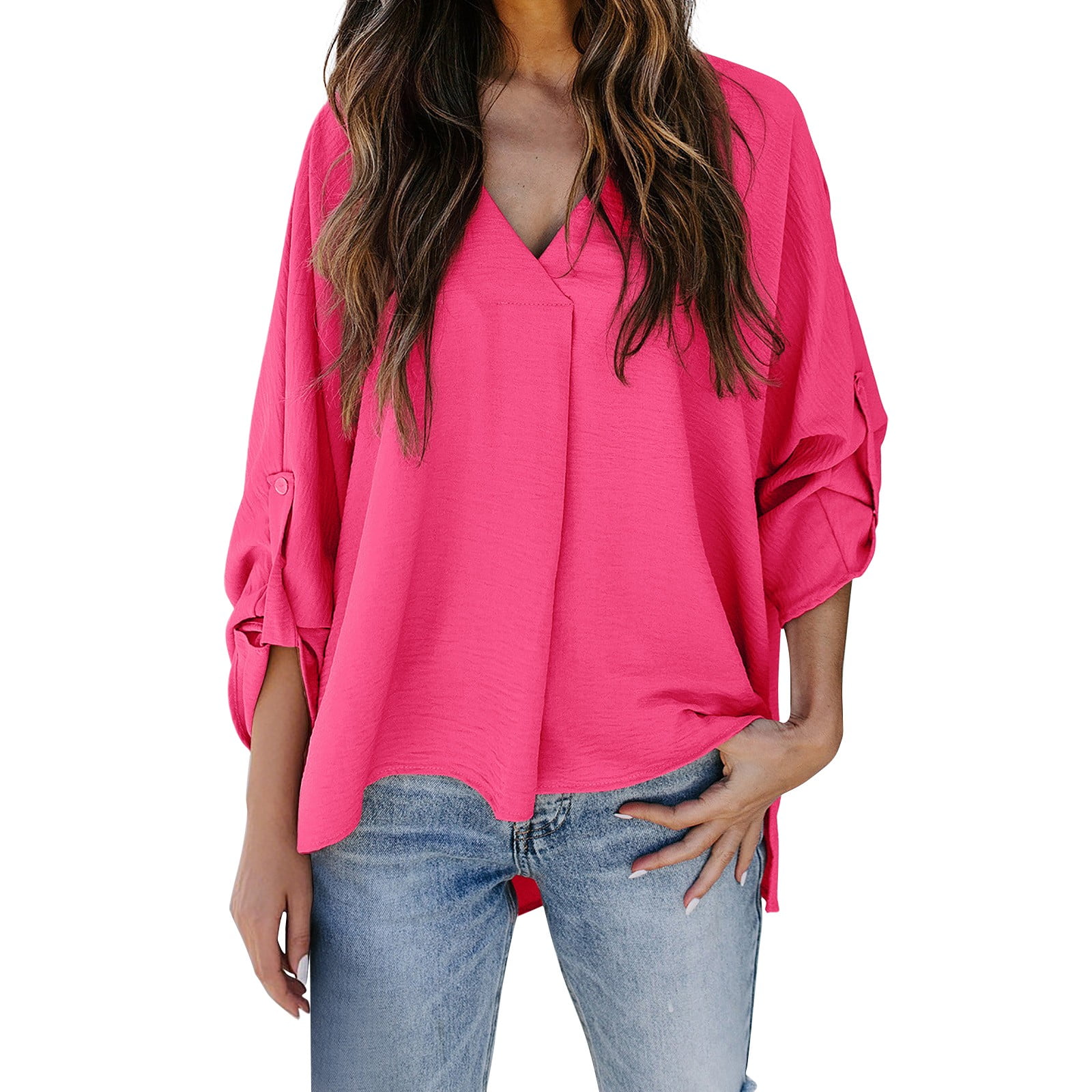 Bovemsi Women's Long Sleeve Tops Fashion Blouses Casual Cloak Shirt For ...