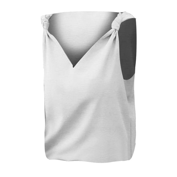 Bovemsi Women's Tanks & Camis Summer Tank Top V Neck Knotted Sleeveless ...