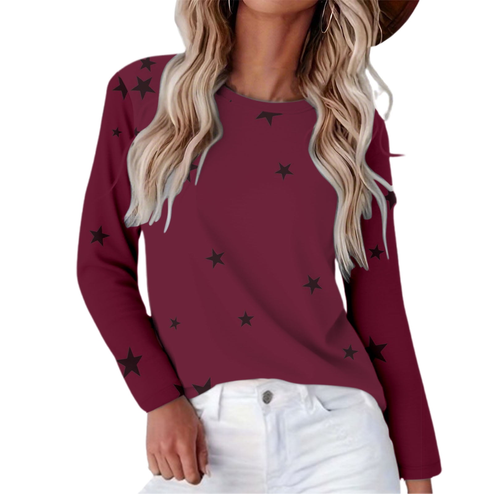 Bovemsi Womens Sweatshirts Long Sleeve Shirts For Women T Crew Neck ...