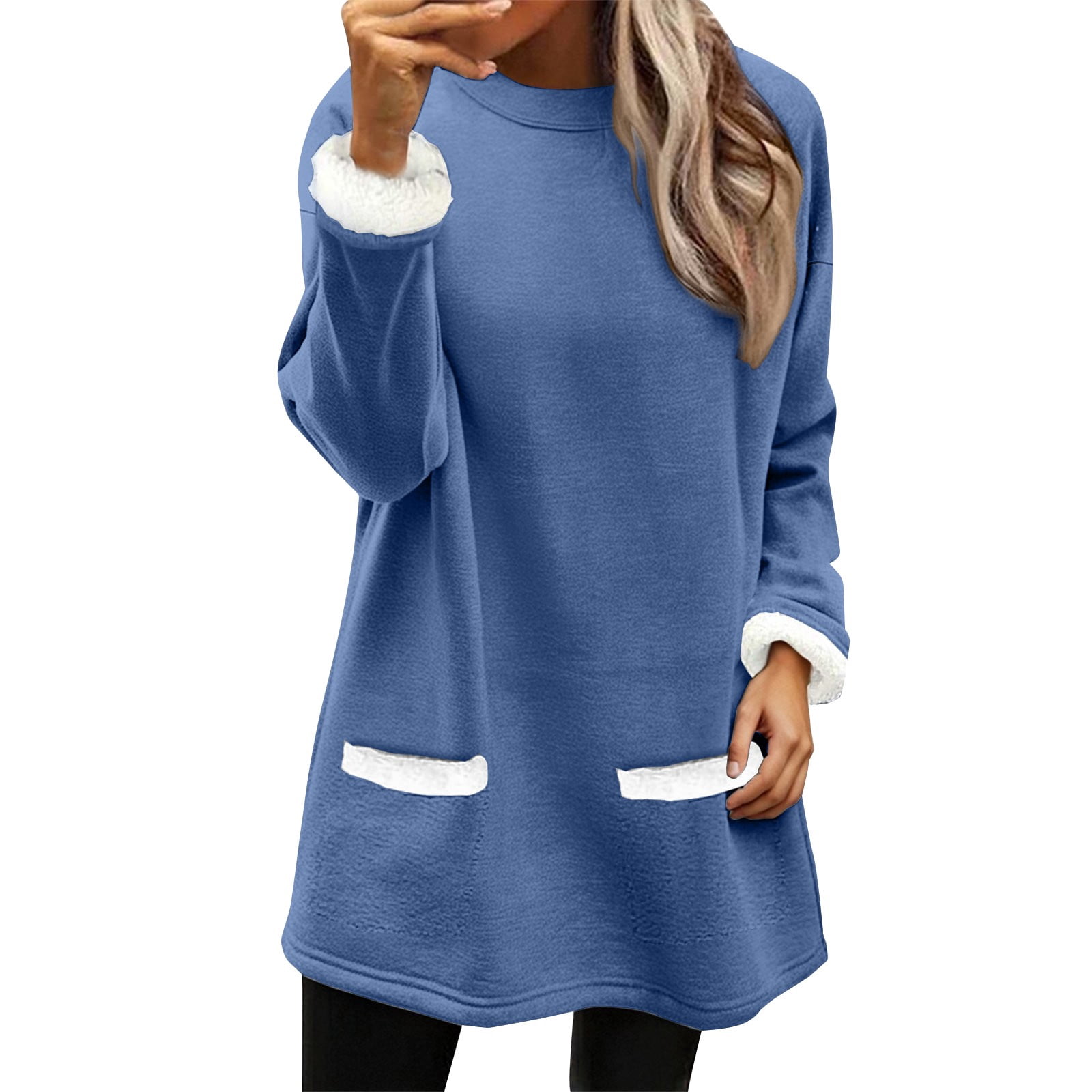 Bovemsi Womens Sweatshirts Winter Fleece Lined Warm Shirts For Women ...