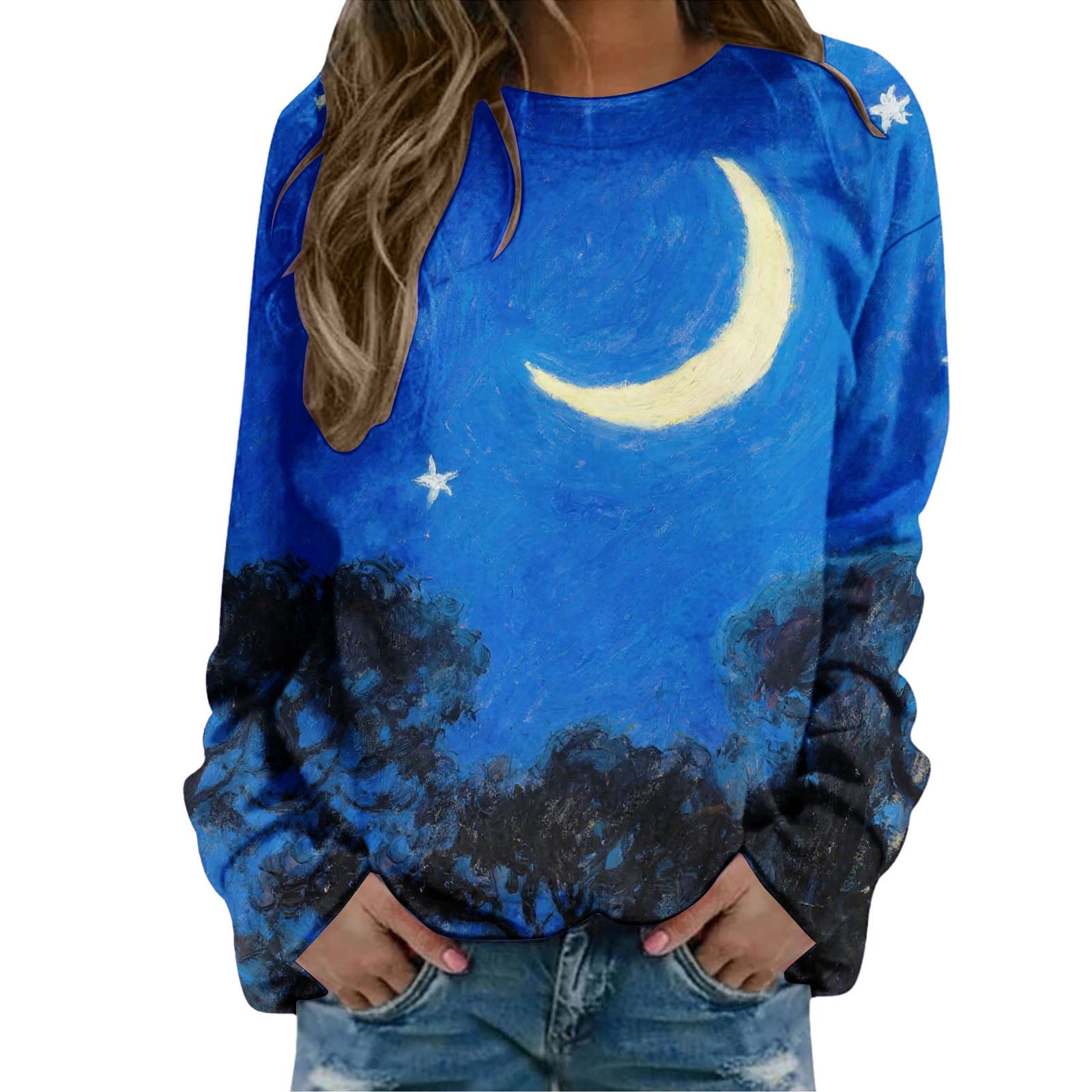 Bovemsi Womens Sweatshirts Women's Fashion Spring Autumn Casual Long ...