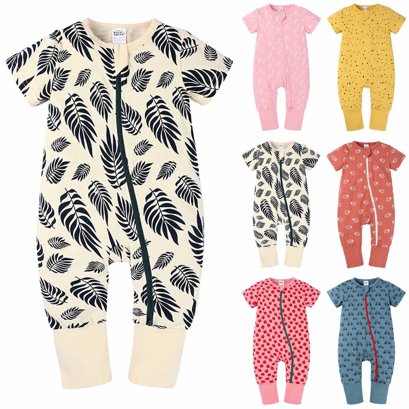 Bovxnpu Baby Boys' Bodysuits Lightweight Short Sleeve Graphic Baby ...