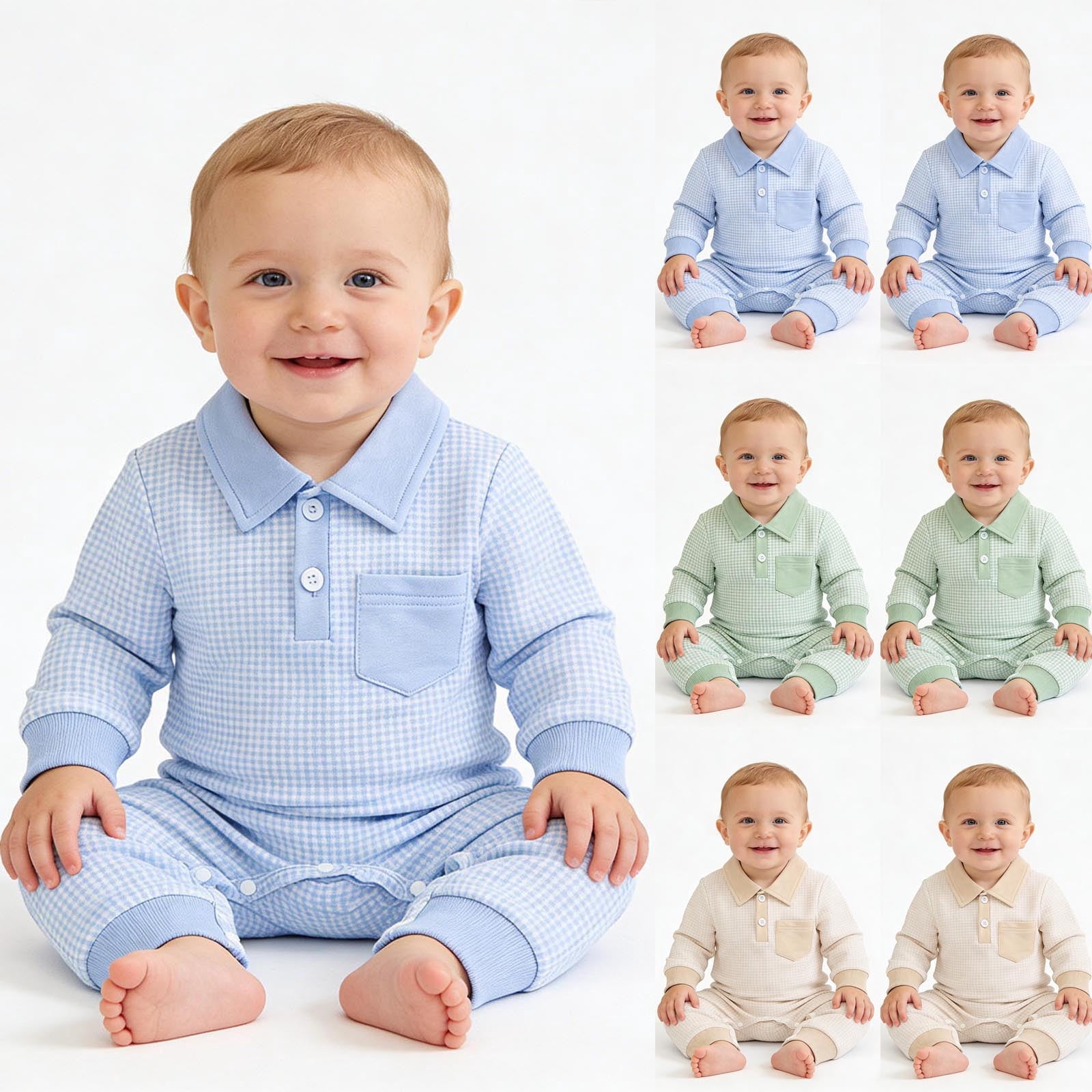 Bovxnpu Baby Boys' Bodysuits Long Sleeve Hooded Solid Infant Bodysuit ...