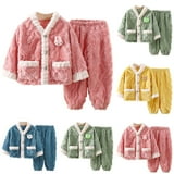 Bovxnpu Boys Girls 2 Piece Pajamas Set, Girls Fleece Pajamas Set Kids Toddler Winter Sleepwear ...