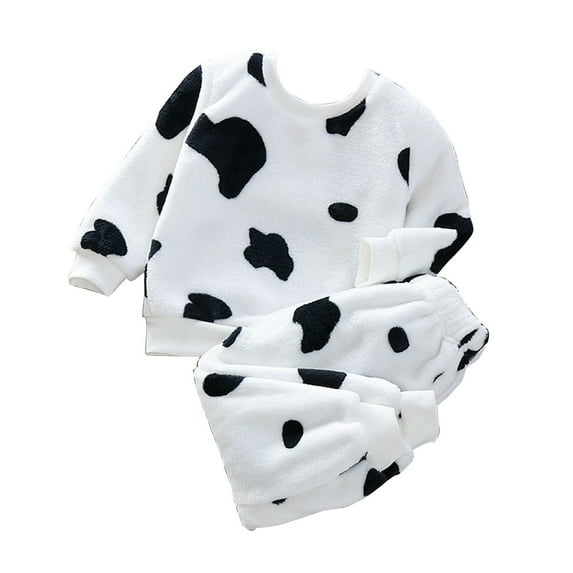 Bovxnpu Boys Girls 2 Piece Pajamas Set, Toddler Boys Girls Winter Fleece Pajama Set Warm Fleece ...