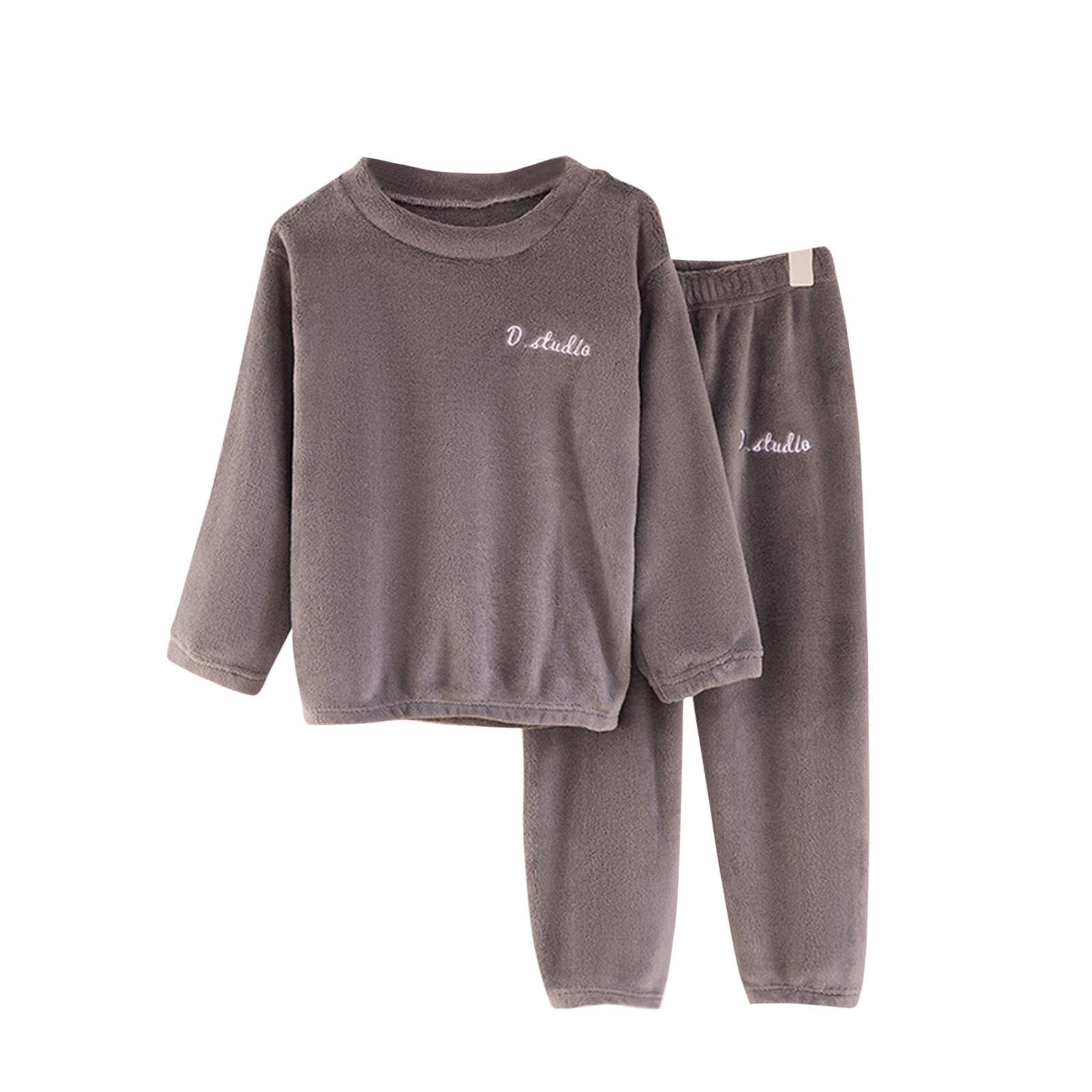Bovxnpu Boys Girls 2 Piece Pajamas Set, Toddler Boys Girls Winter Fleece Pajama Set Warm Fleece ...