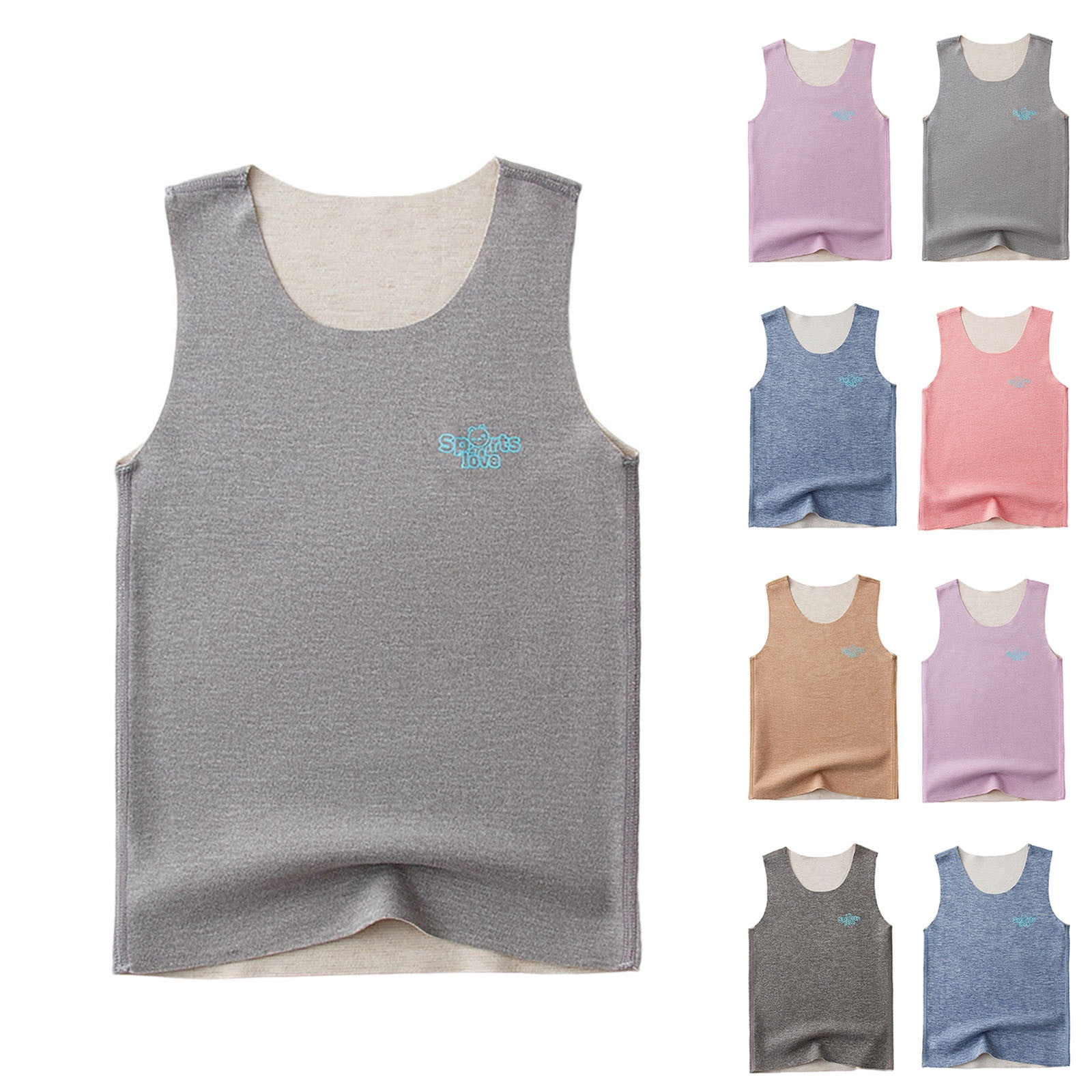 Bovxnpu Boys Girls Tank Tops Undershirt Sleeveless T Shirts Fall And ...