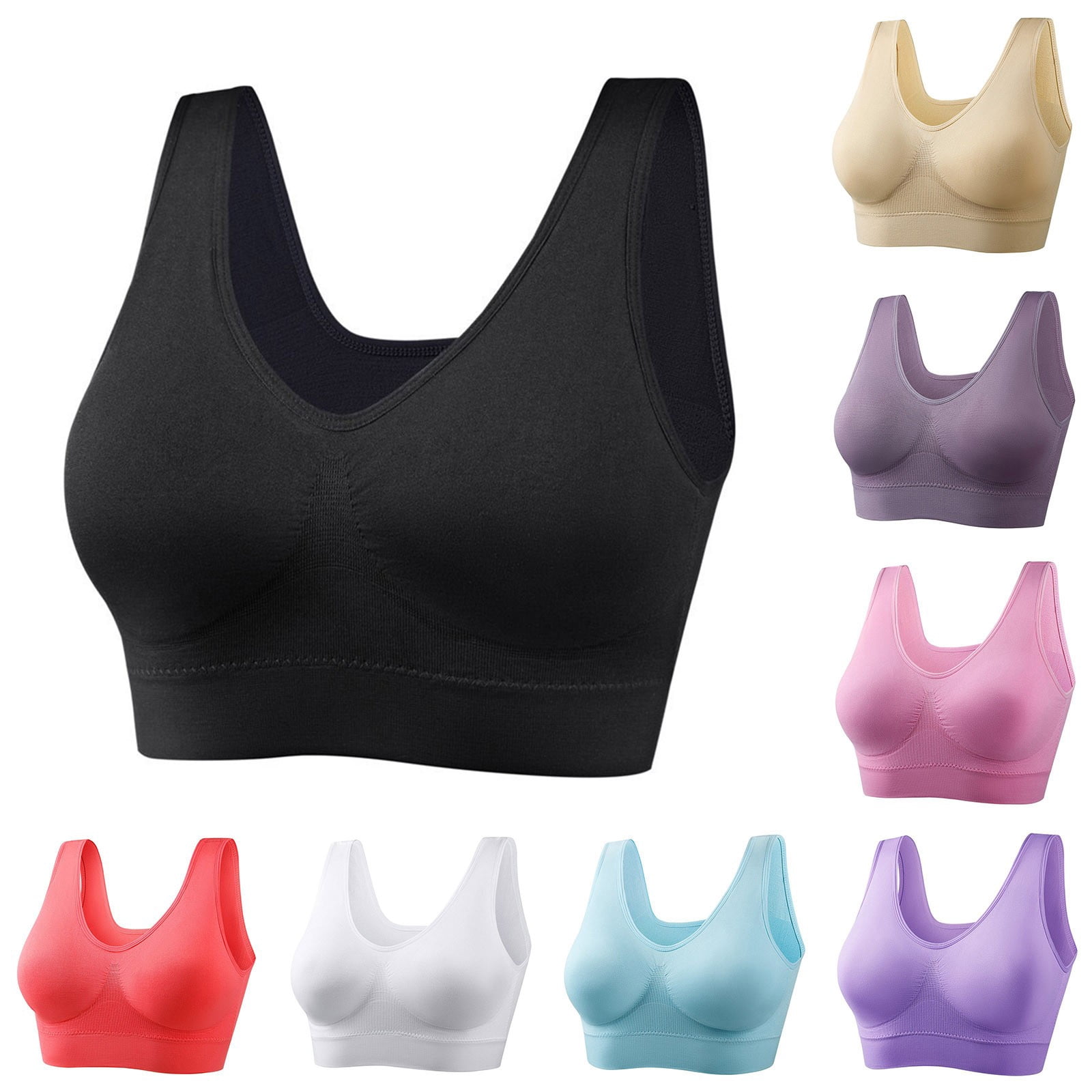 Bovxnpu Bras for Women, Womens Push Up Everyday Bras Seamless Wireless ...