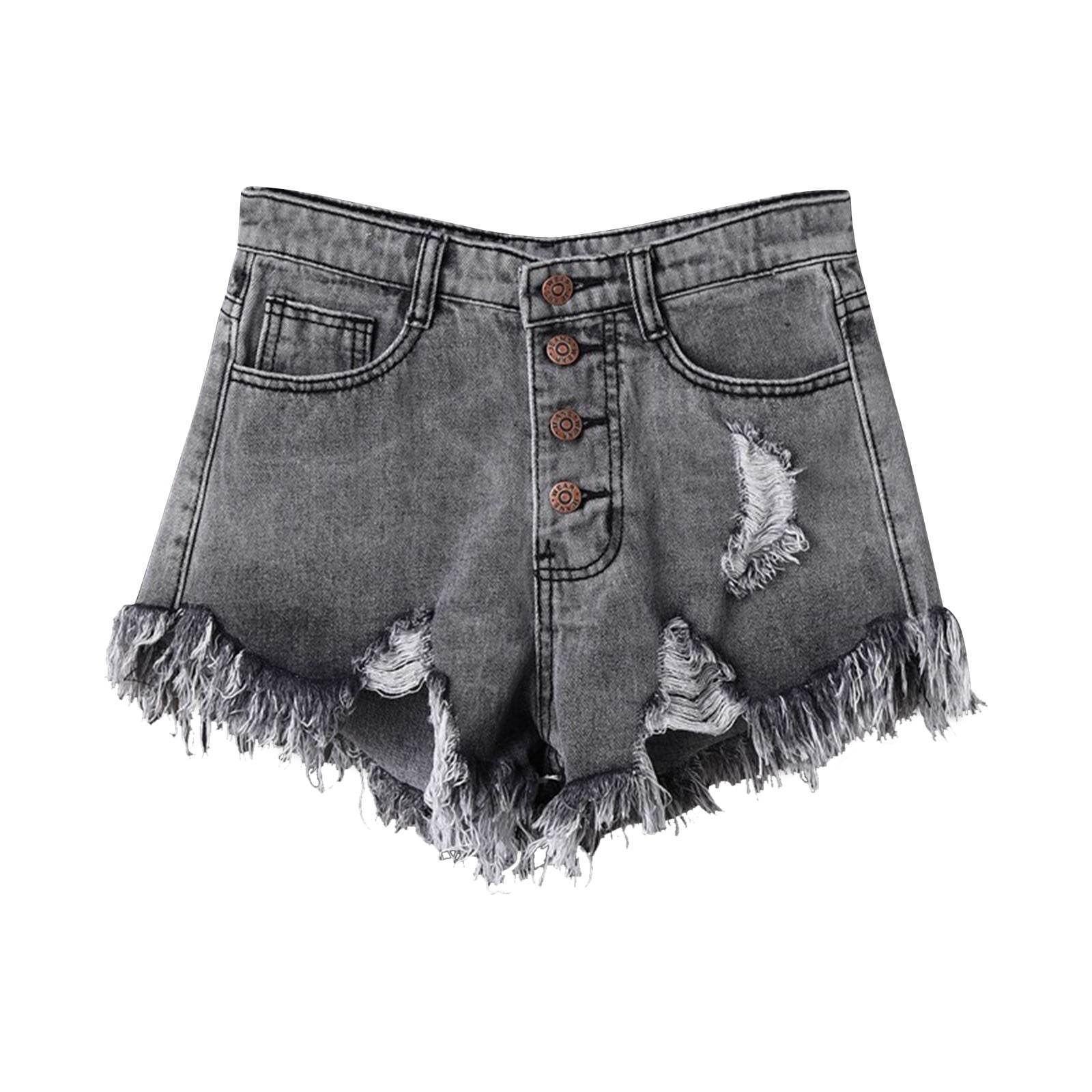 Bovxnpu Denim Shorts for Women Distressed Jean Shorts Ripped Summer Hot ...